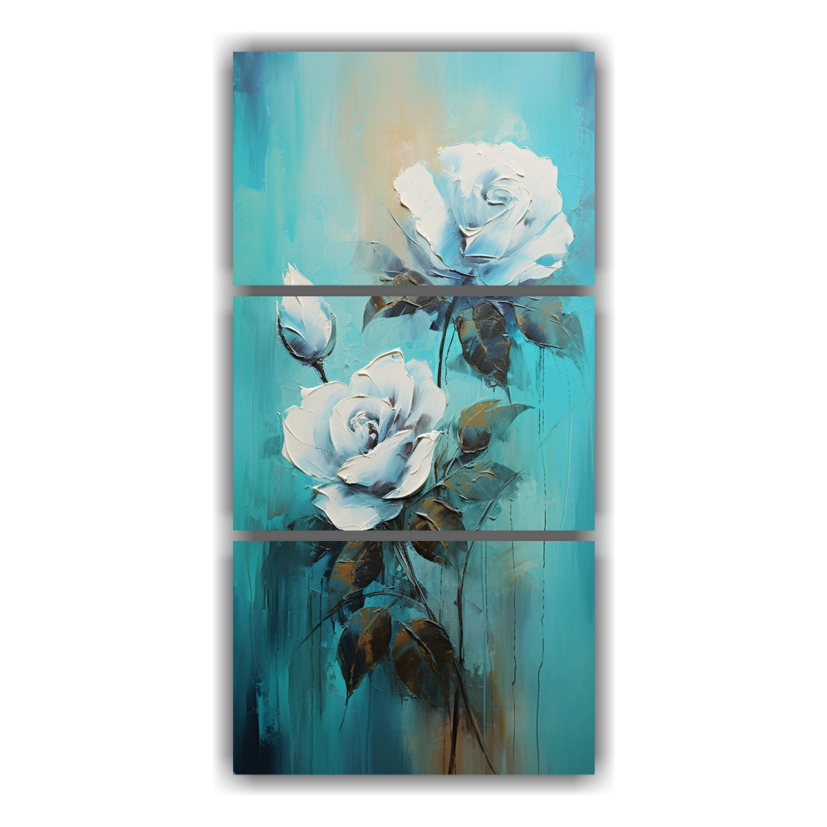 Cuadro De Rosas Turquesa Para Comedor - DecoCuadros