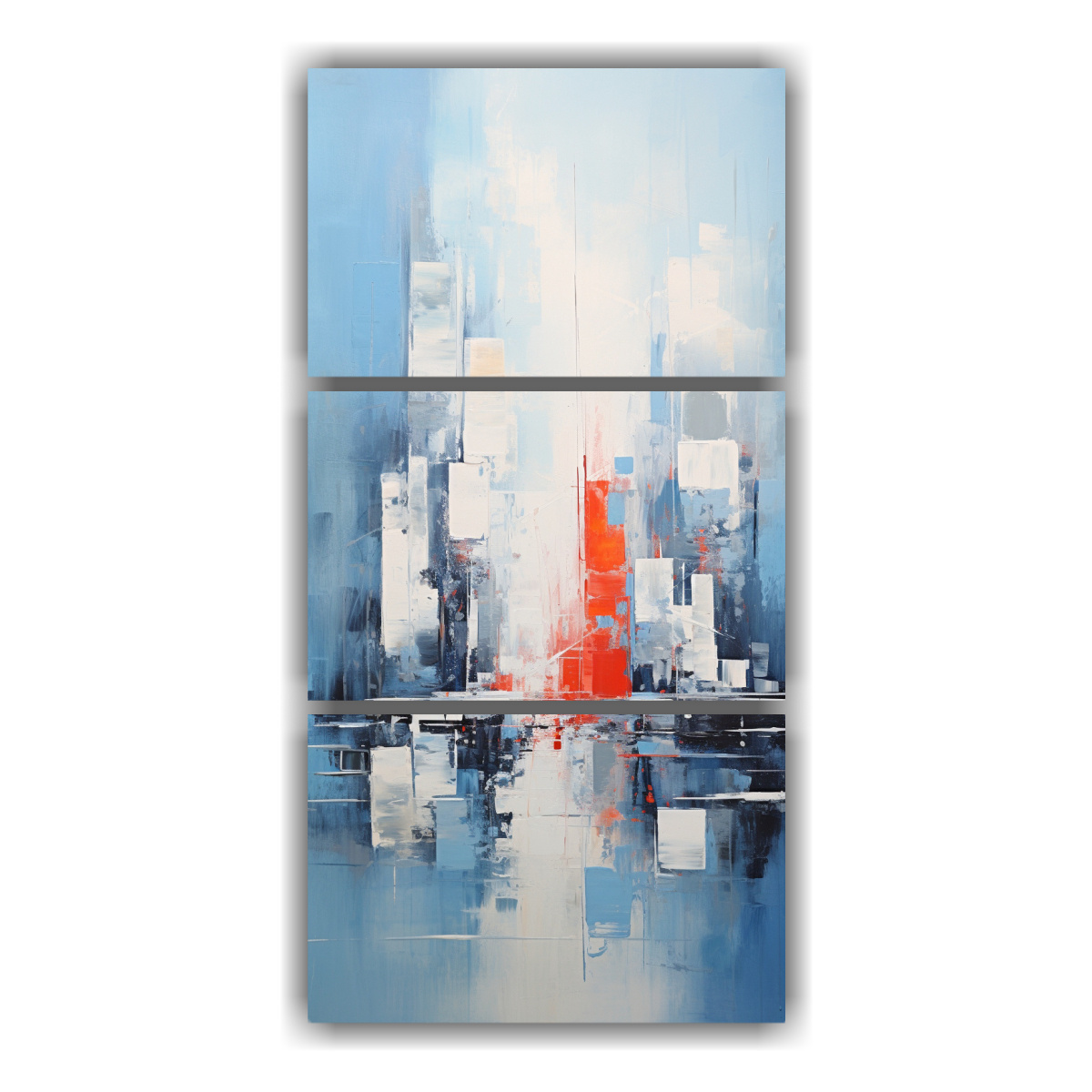 Cuadro Abstracto De Ciudad En Azul - DecoCuadros