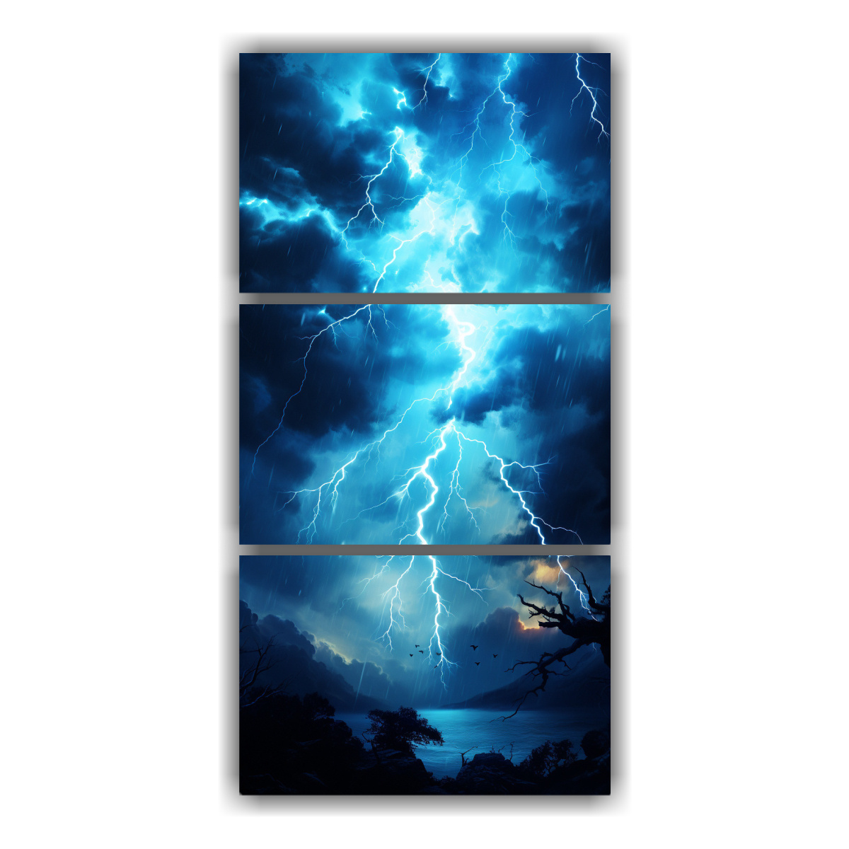 Cuadro Decorativo De Rayo En Tonos Dinámicos - DecoCuadros