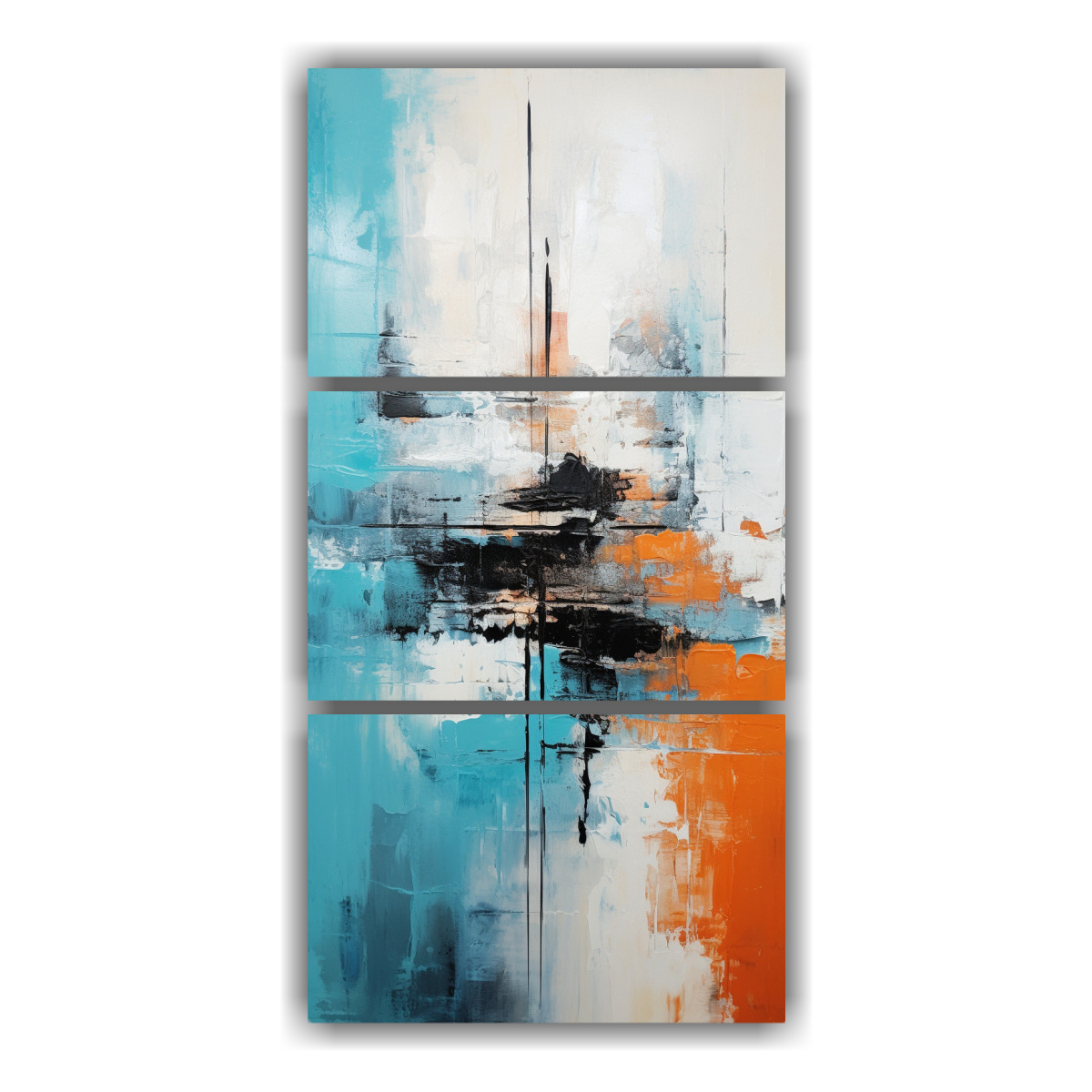 Cuadro Abstracto En Movimiento - Colores Turquesa - DecoCuadros