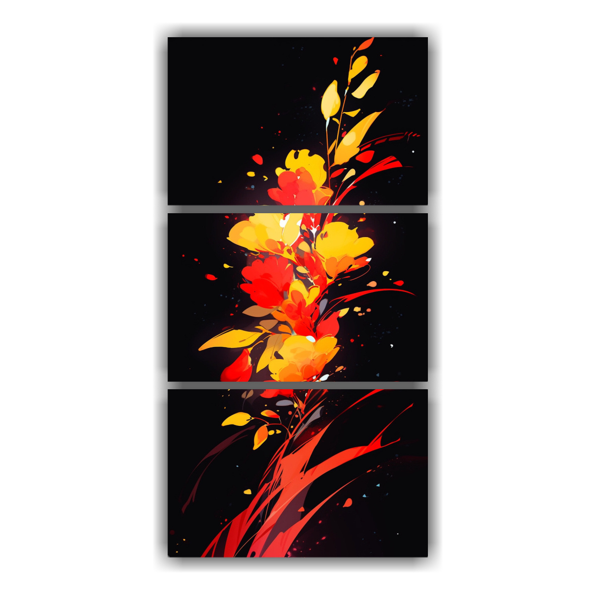 Pinturas De Pared Amarillo Y Rojo - Cuadros Decorativos De Calidad - Decocuadros