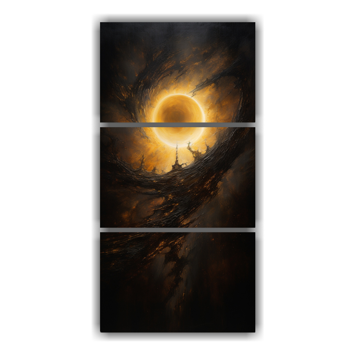 Cuadro Decorativo Abstracto Eclipse Solar - Cuadros De Arte En DecoCuadros