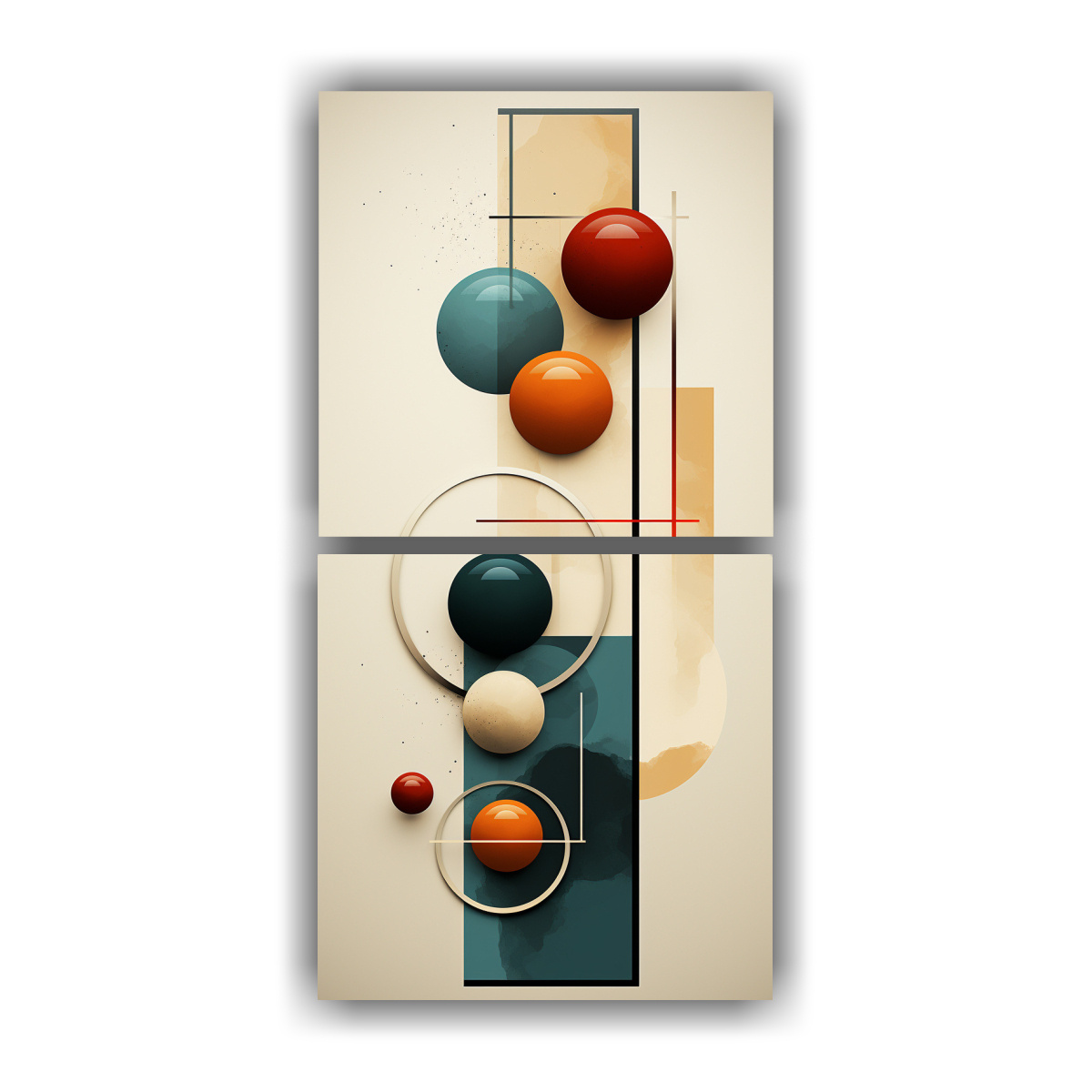 Cuadro Decorativo Abstracto En Lienzo Estilo Retro - DecoCuadros