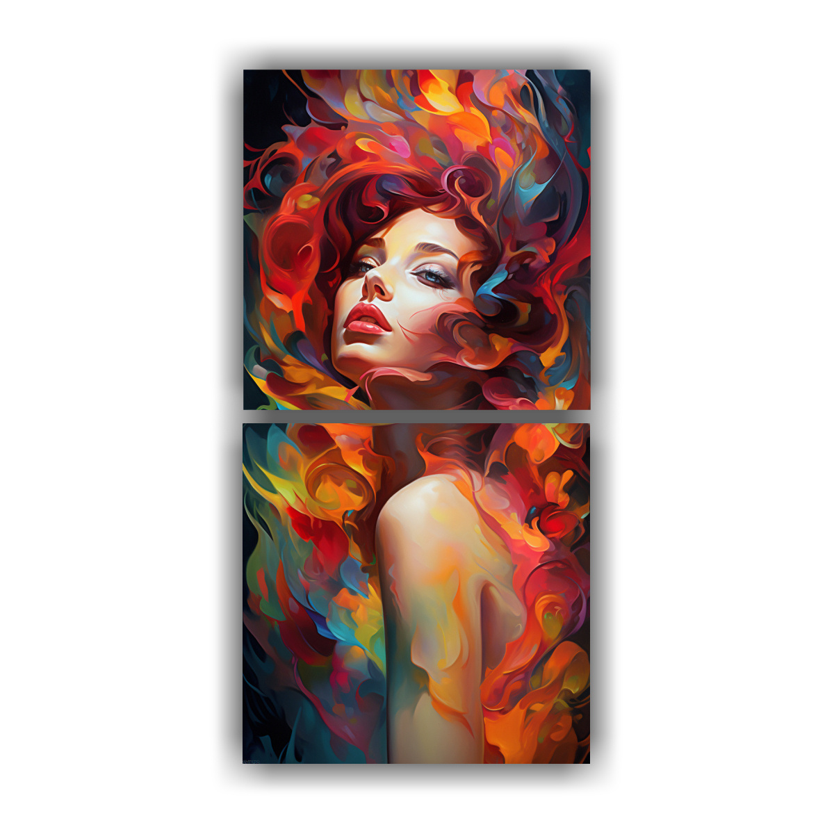 Cuadro De Fusión Abstracta De Emociones Y Colores - DecoCuadros