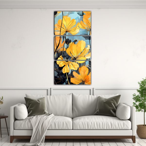 Cuadros Decorativos Amarillo Y Naranja - Atmosfera Surrealista - Decocuadros