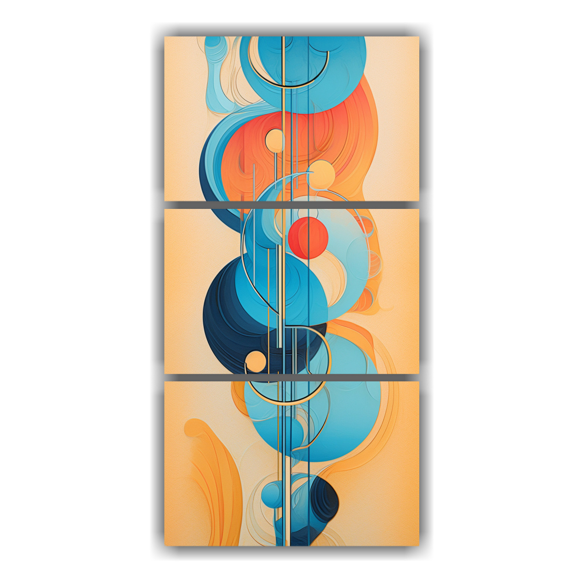 Tríptico Colores Vibrantes - Cuadros Decorativos En DecoCuadros