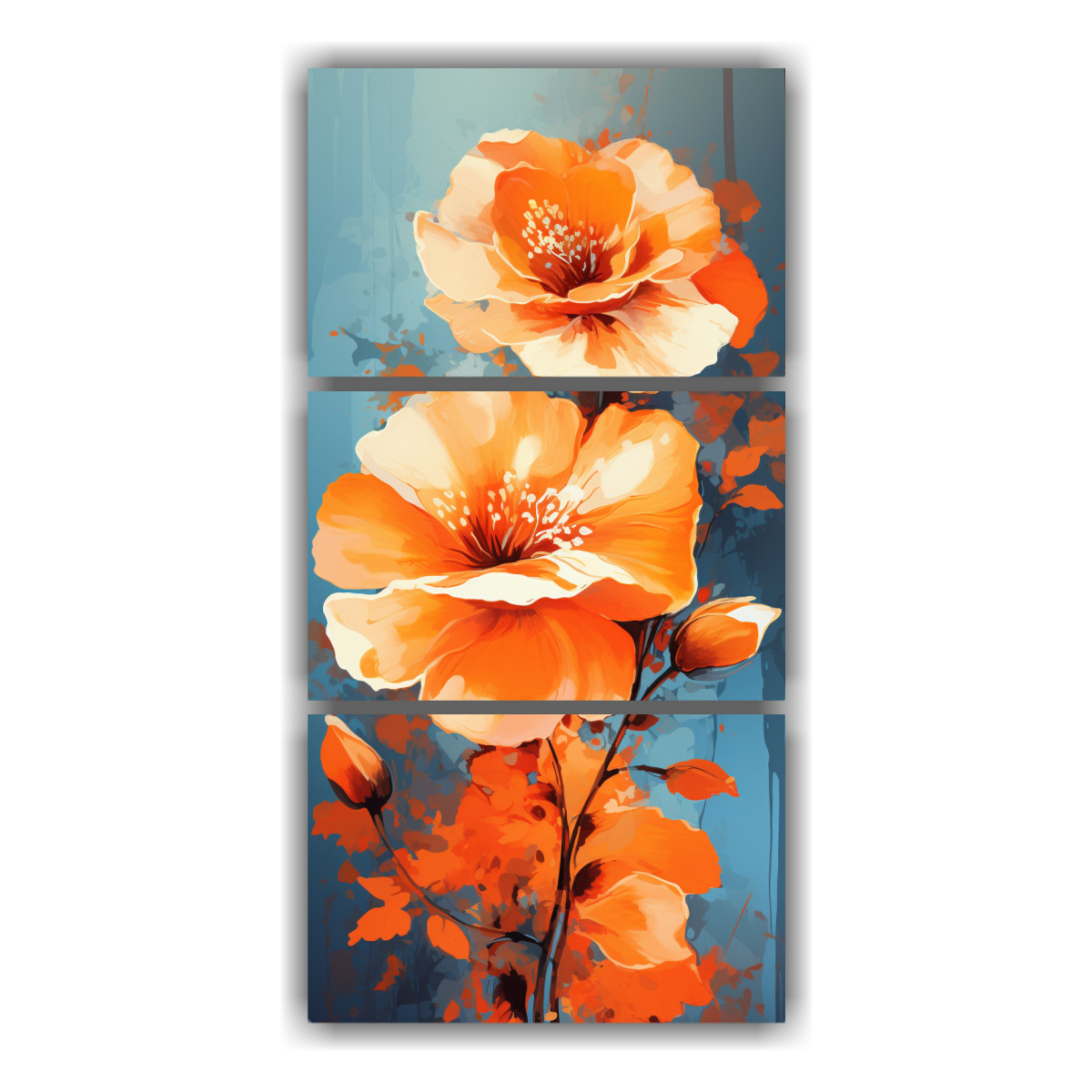Cuadro Decorativo Rectangular Naranja Neonoir - DecoCuadros