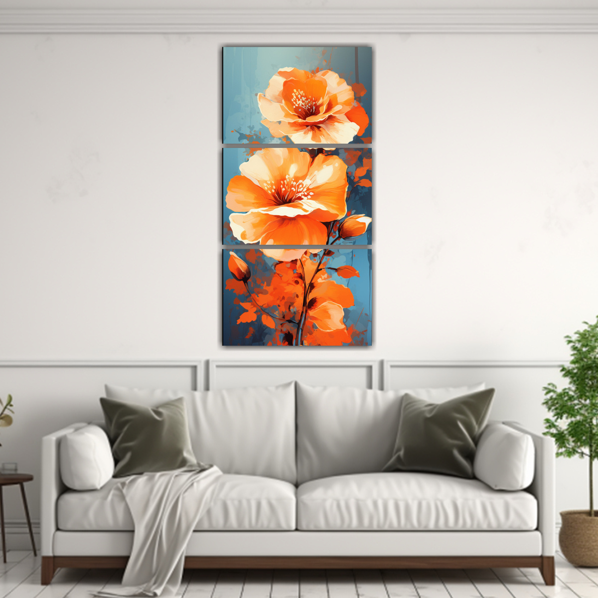 Cuadro Decorativo Rectangular Naranja Neonoir - DecoCuadros