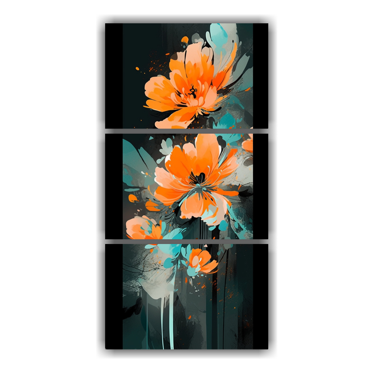 Cuadros Verticales En Turquesa Y Naranja Para Decorar Tu Hogar ...