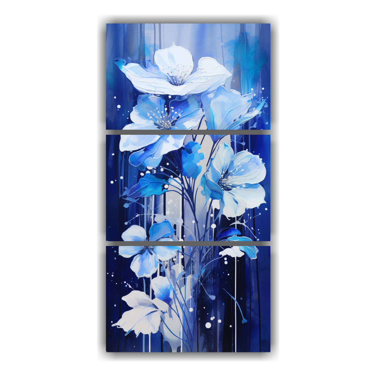 Tríptico Neonoir Estilo Pincel Medio - Cuadros Decorativos - Decocuadros