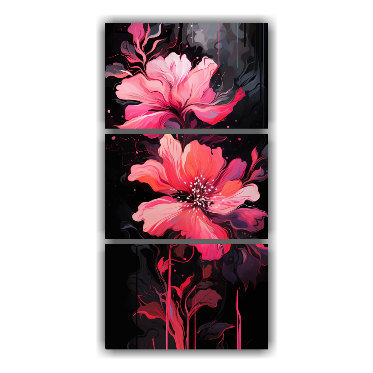 Cuadro Vanguardia Poder: Composiciones Negra Y Rosa Neo-noir - Decocuadros