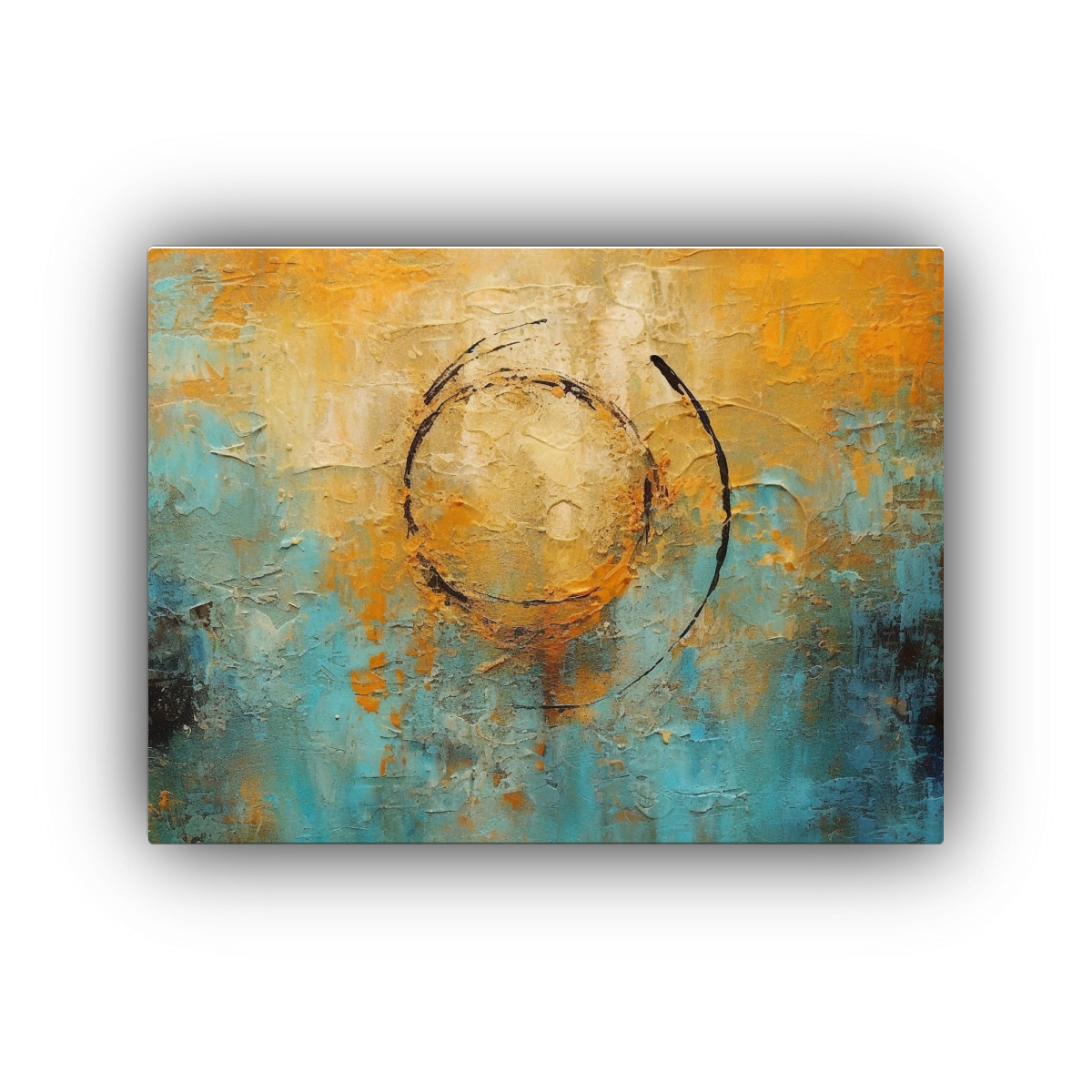 Cuadro Abstracto Multicolor Resalta Textura Decorativa - DecoCuadros