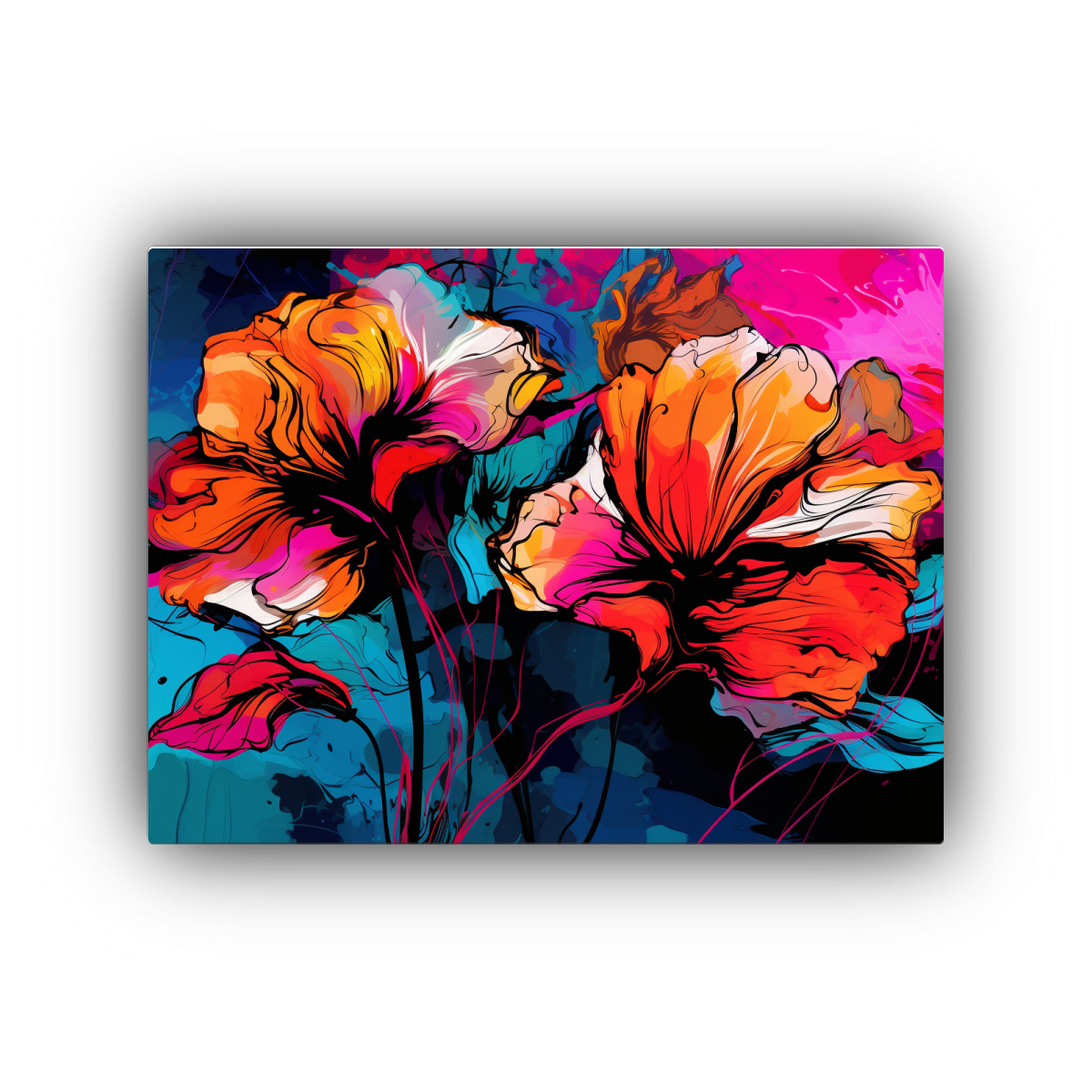 Cuadro Colores Vibrantes Estilo Neonoir Para Decoración Moderna ...