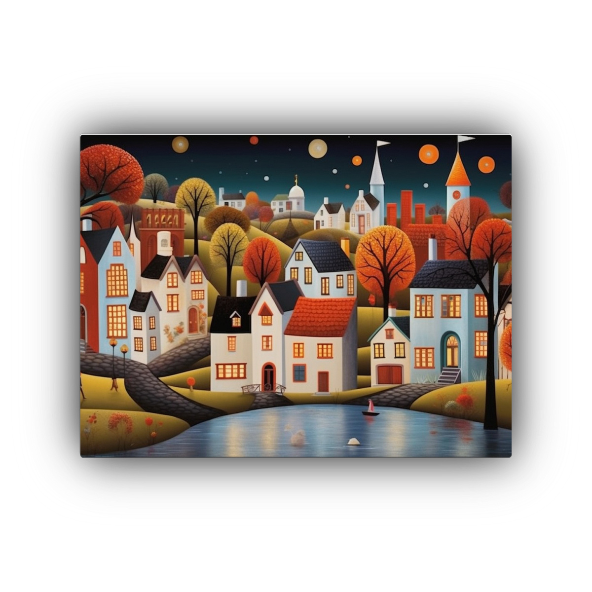 Cuadro Colores Esquema Cotten Candy Town - DecoCuadros