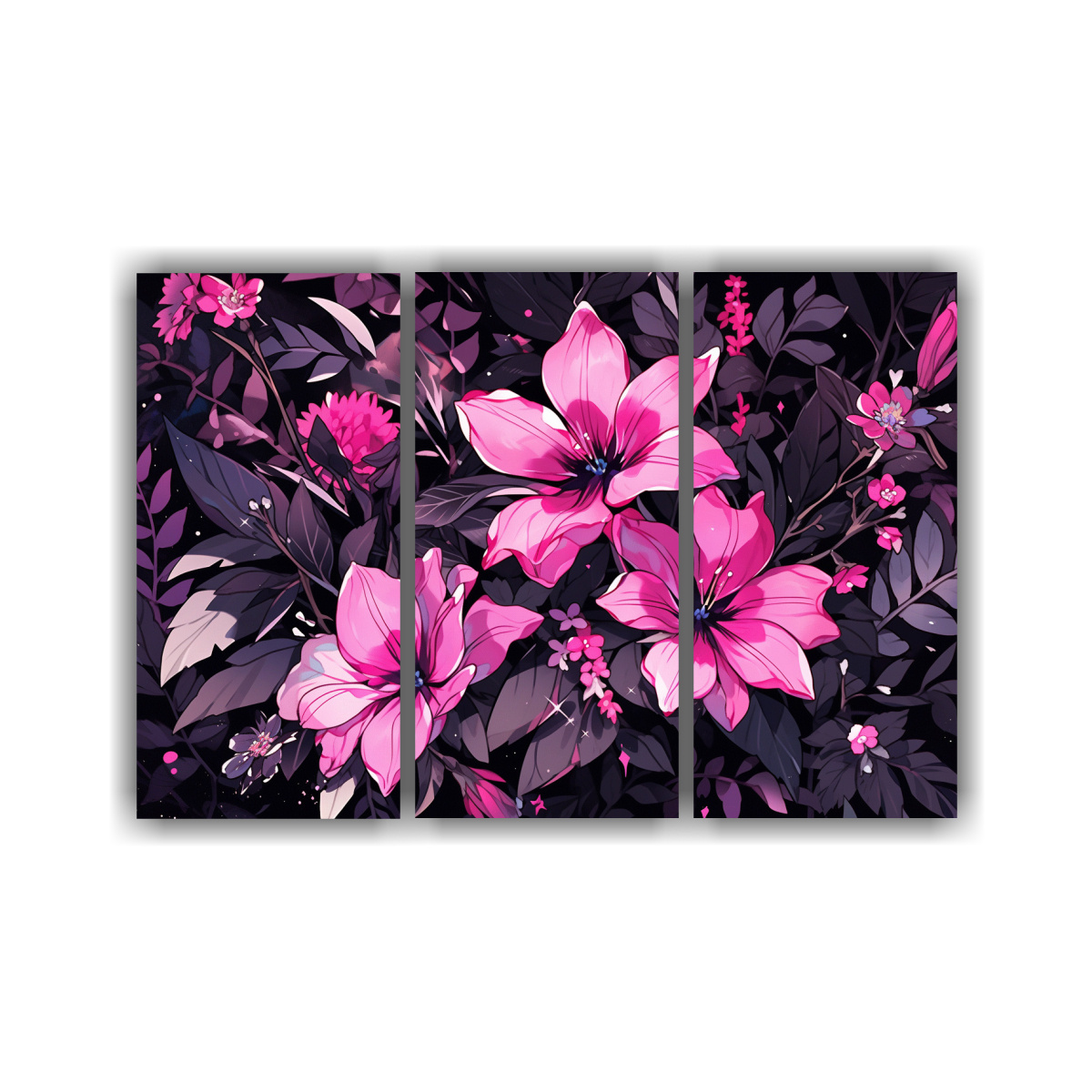 Cuadro Decorativo Neonoir Colores Enigmaticos Negro Y Rosa - Decocuadros