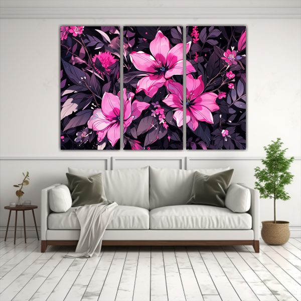 Cuadro Decorativo Neonoir Colores Enigmaticos Negro Y Rosa - Decocuadros