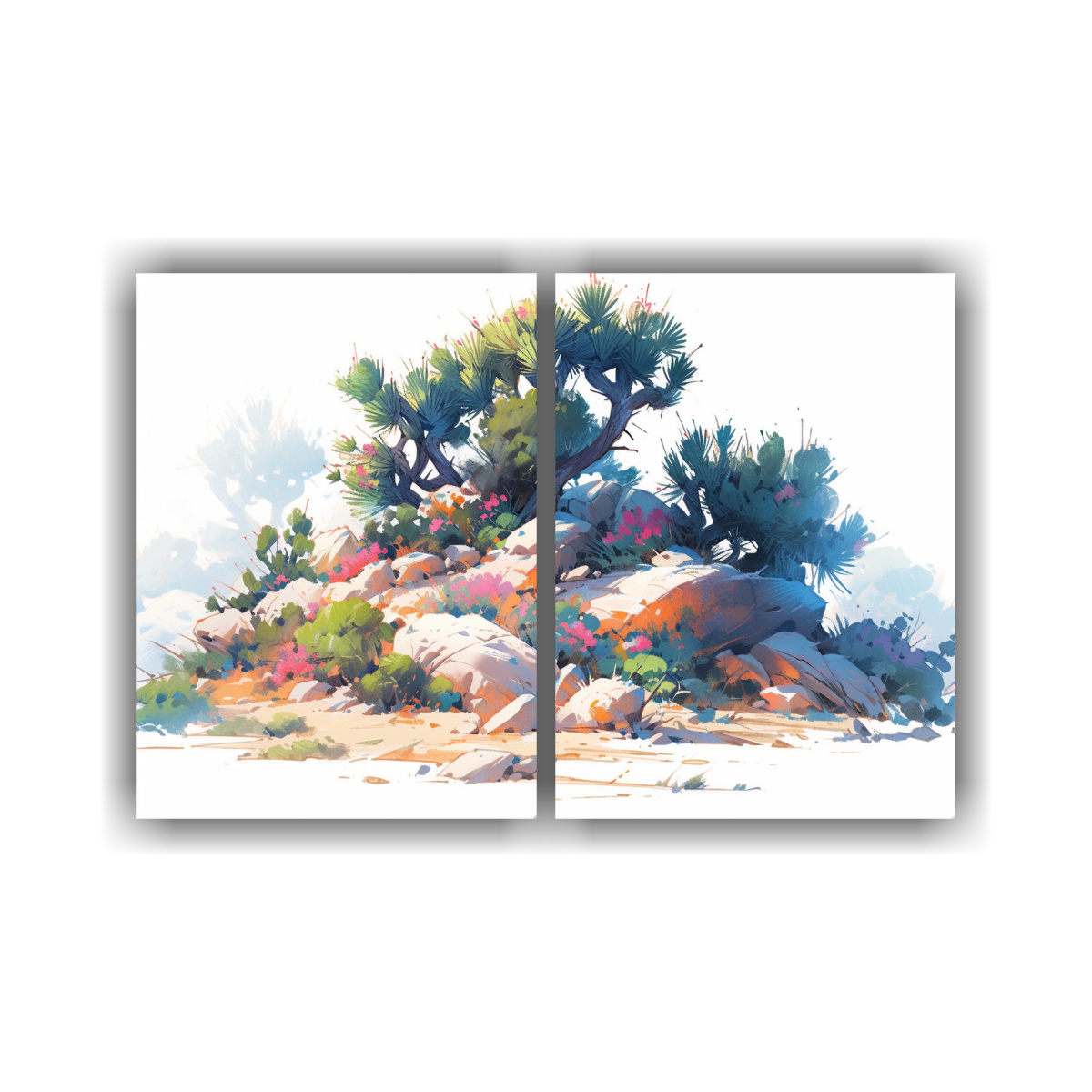 Cuadros Abstractos En Movimiento: Joshua Tree, Colores Vibrantes ...