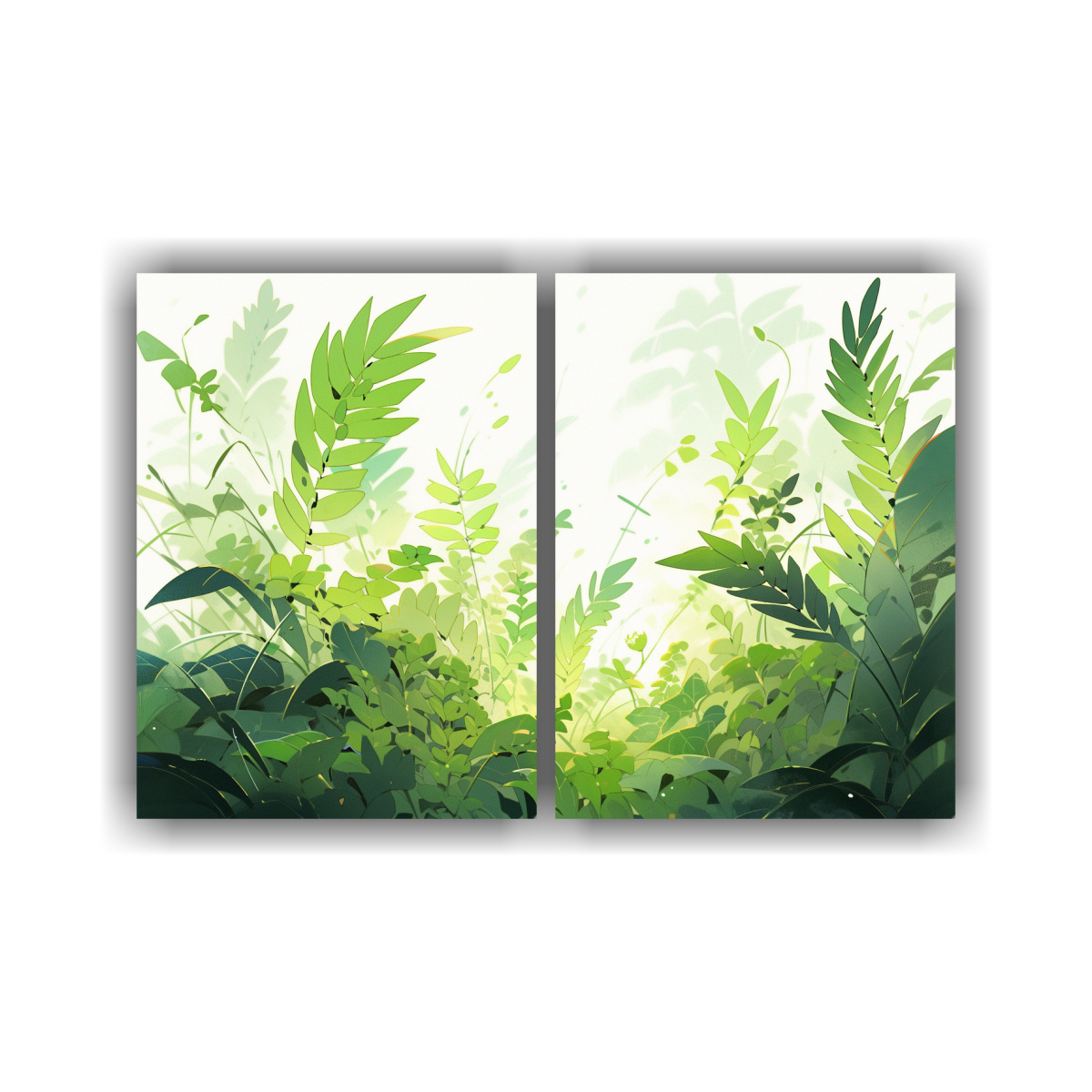 Cuadros Decorativos De Pared En Relieve Estilo Vanguardia Verde - Set 2 ...