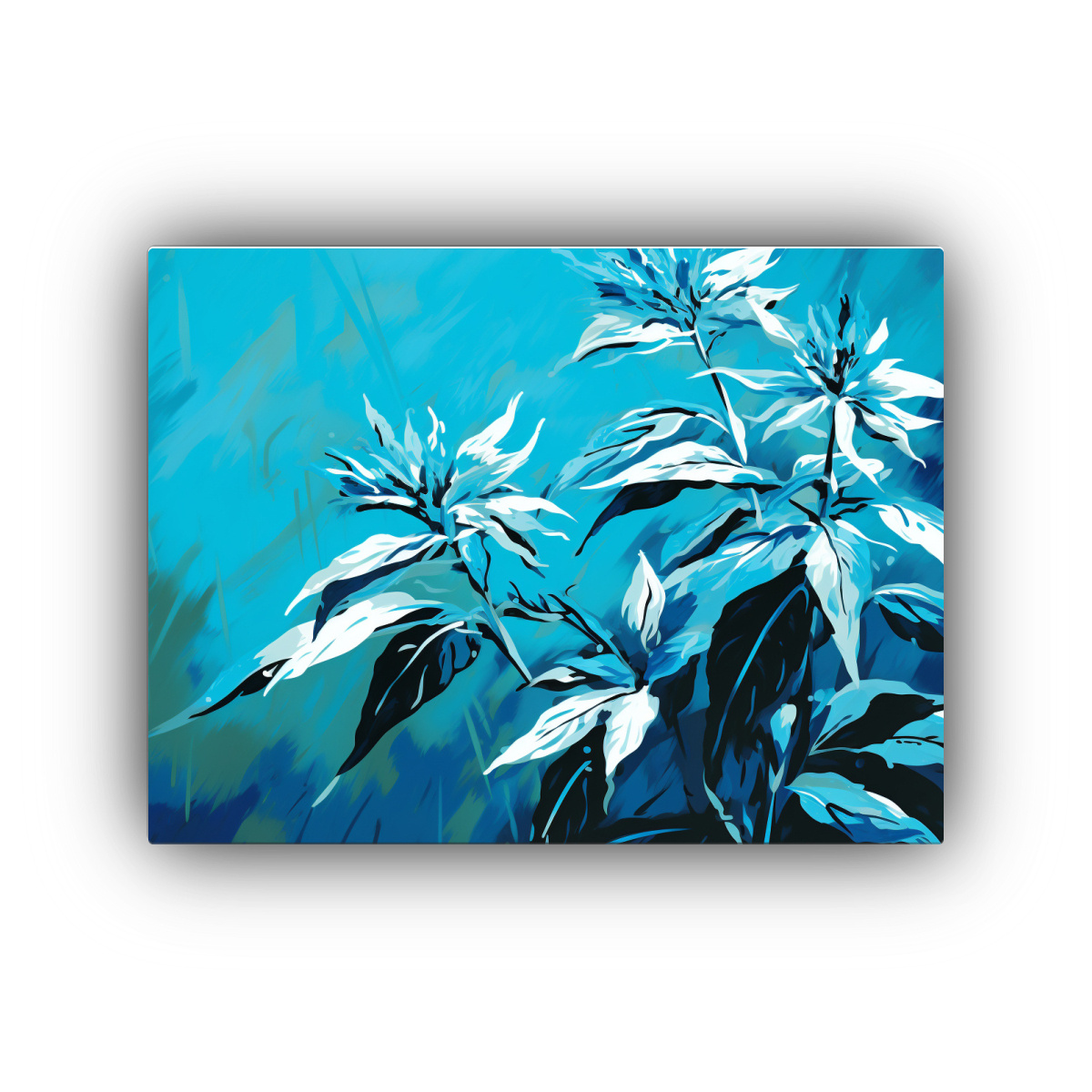 Cuadro Decorativo De Quinoa En Turquesa Y Azul Neonoir Con Expresividad ...