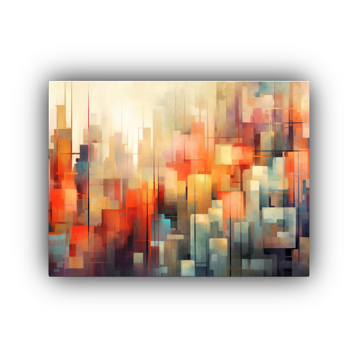 Cuadro Decorativo Abstracto En Tonos Naranja Y Modernos - Decocuadros