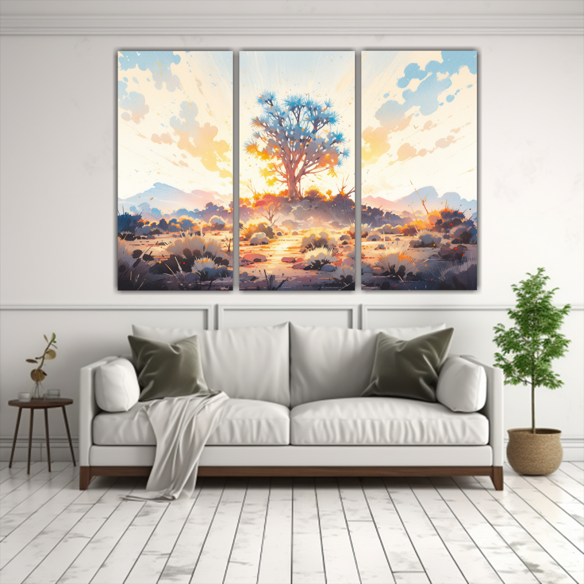 Cuadro Abstracto De Joshua Tree En Colores Vibrantes - DecoCuadros