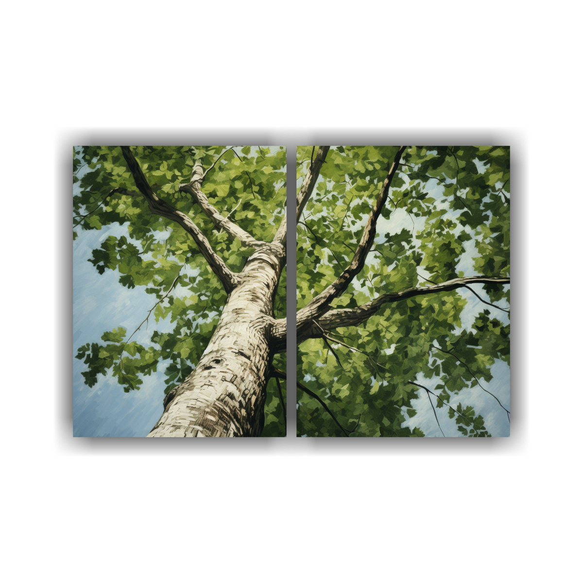 Cuadro Abstracto De árbol De Chopo En Lienzo - Diseño Actual - Decocuadros