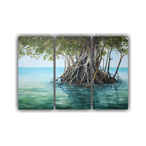 Cuadro Abstracto De Árbol De Mangle En Estilo Estilo óleo - DecoCuadros
