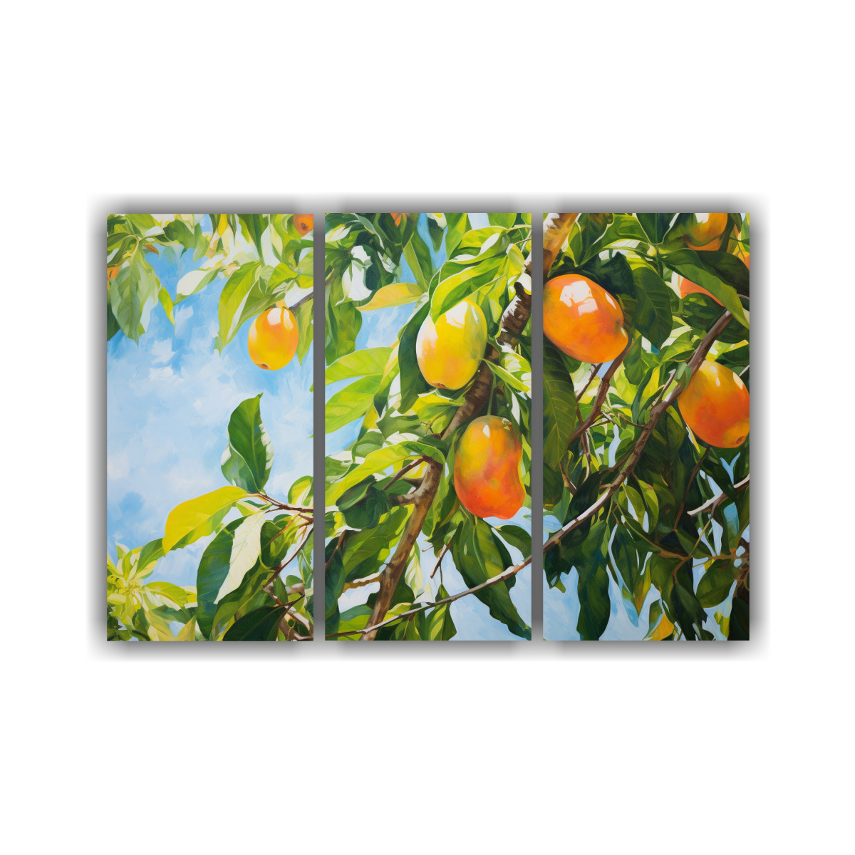 Cuadro Abstracto De Árbol De Mango En Estilo Estilo óleo - DecoCuadros