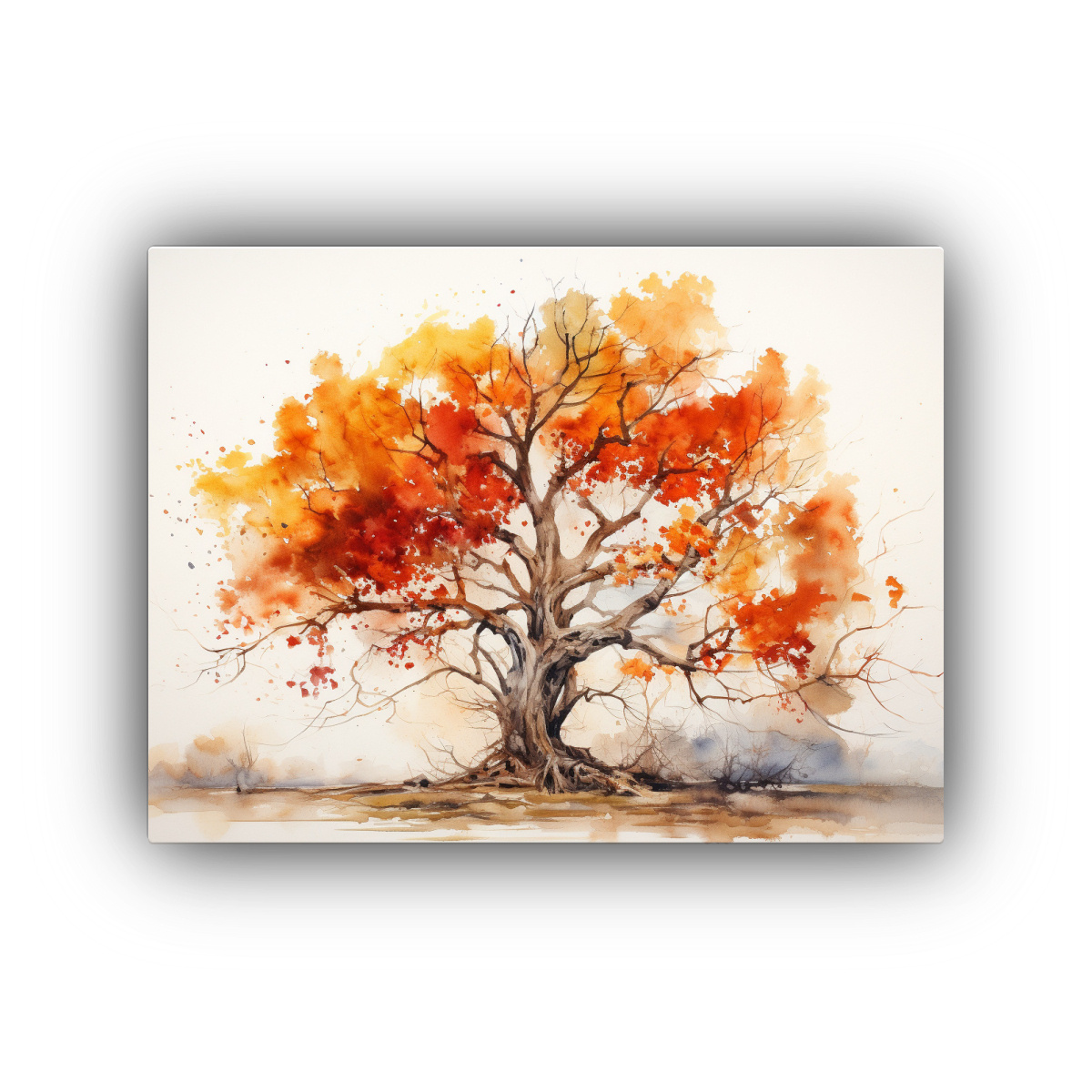 Cuadro Abstracto En Tonos Rojo Y Naranja: Sensibilidad Artística - Decocuadros