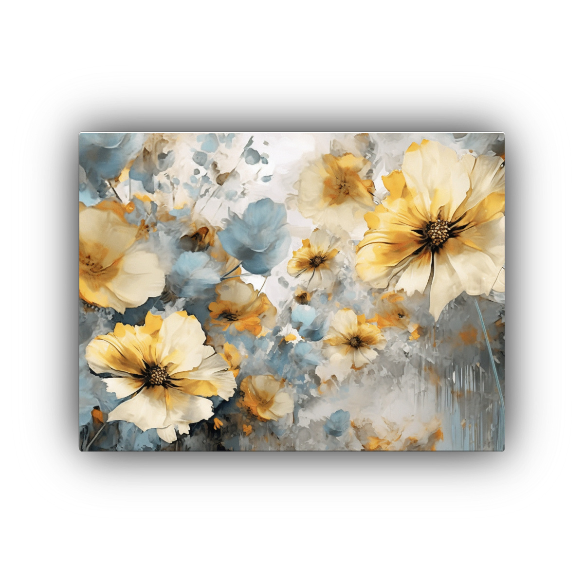 Cuadro Decorativo De Flores Amarillas En Estilo Simple - DecoCuadros