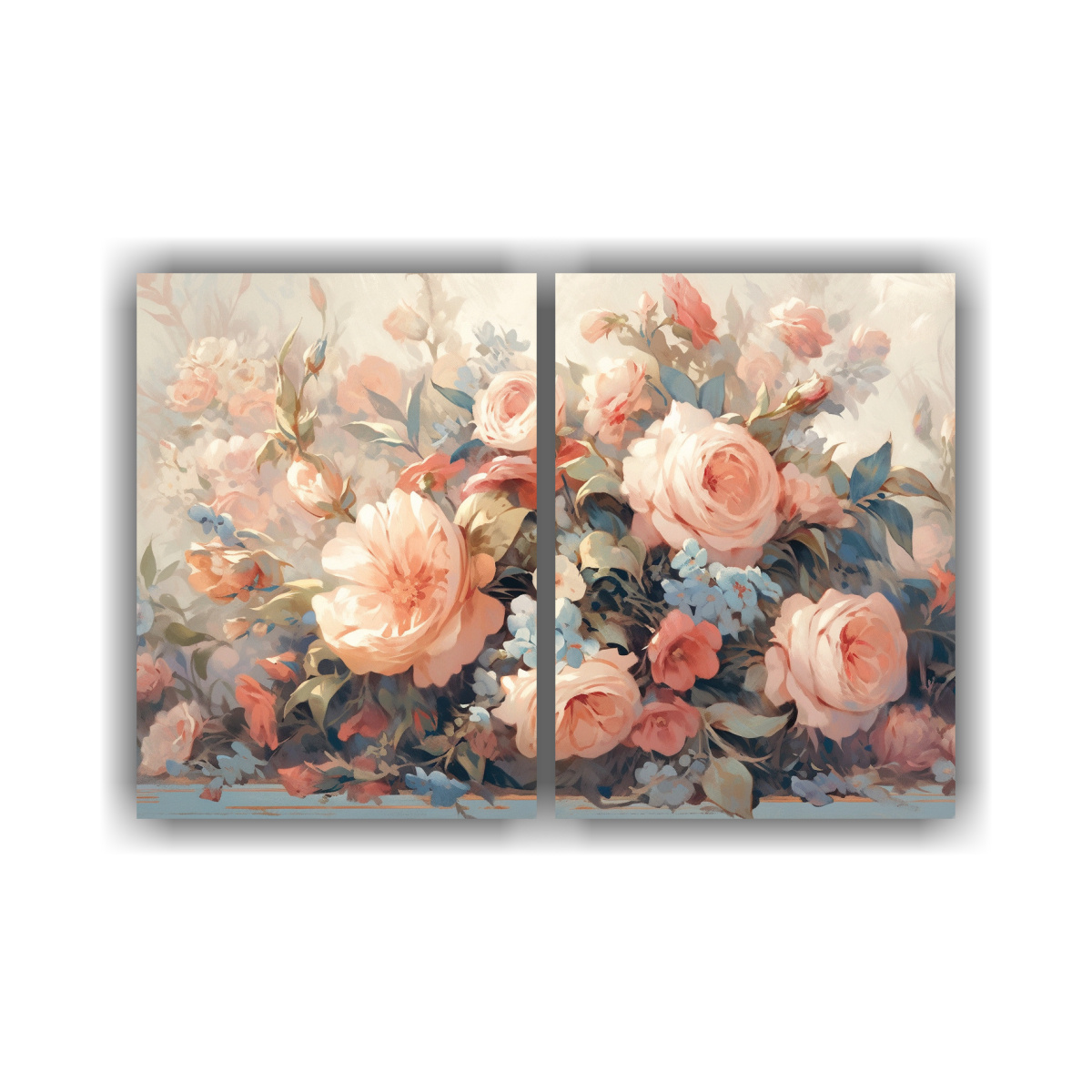 Cuadro De Flores En Lienzo Con Colores Suaves - ¡Decoración Exclusiva! - Decocuadros