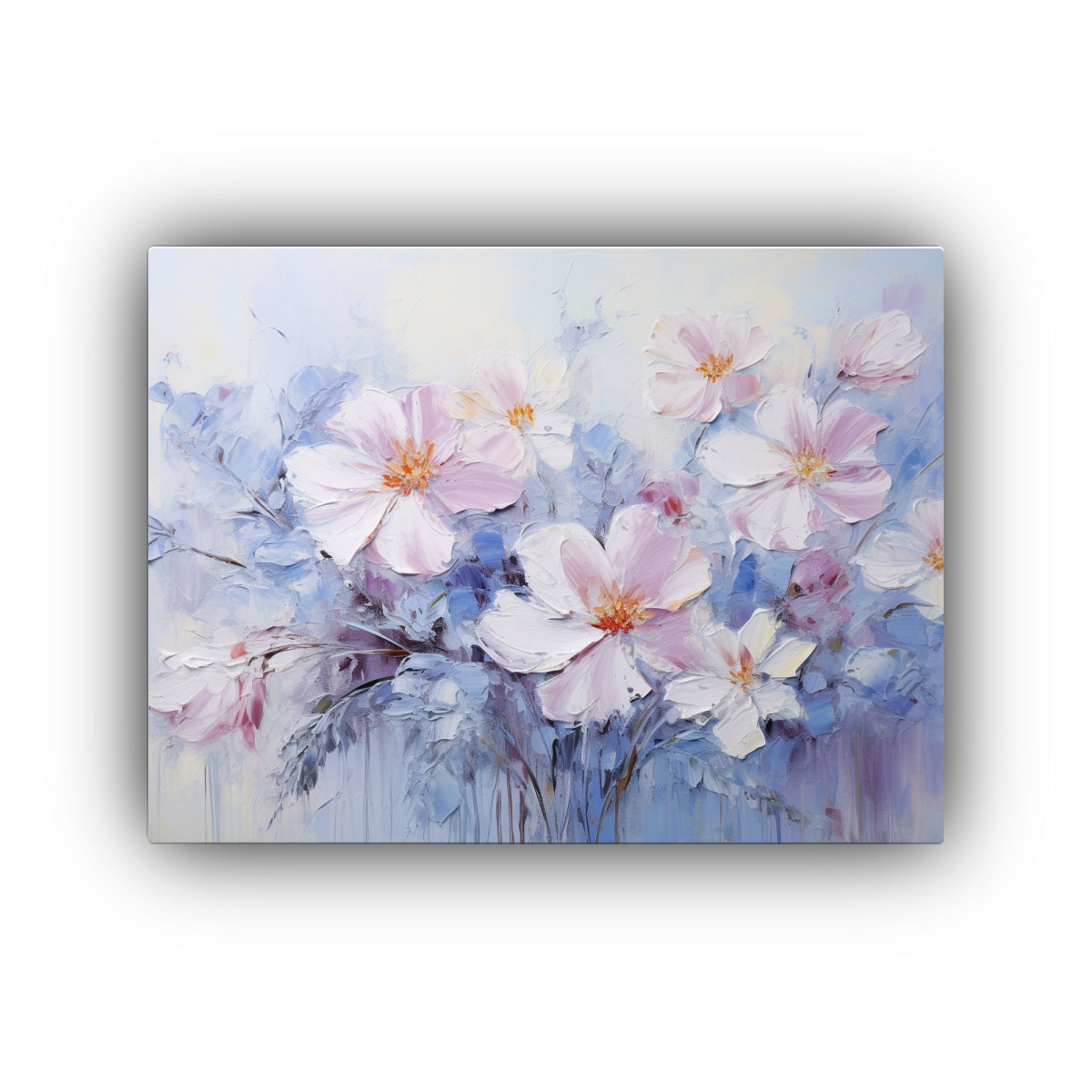 Cuadro Pintura De Flores En Tonalidades Pastel - DecoCuadros