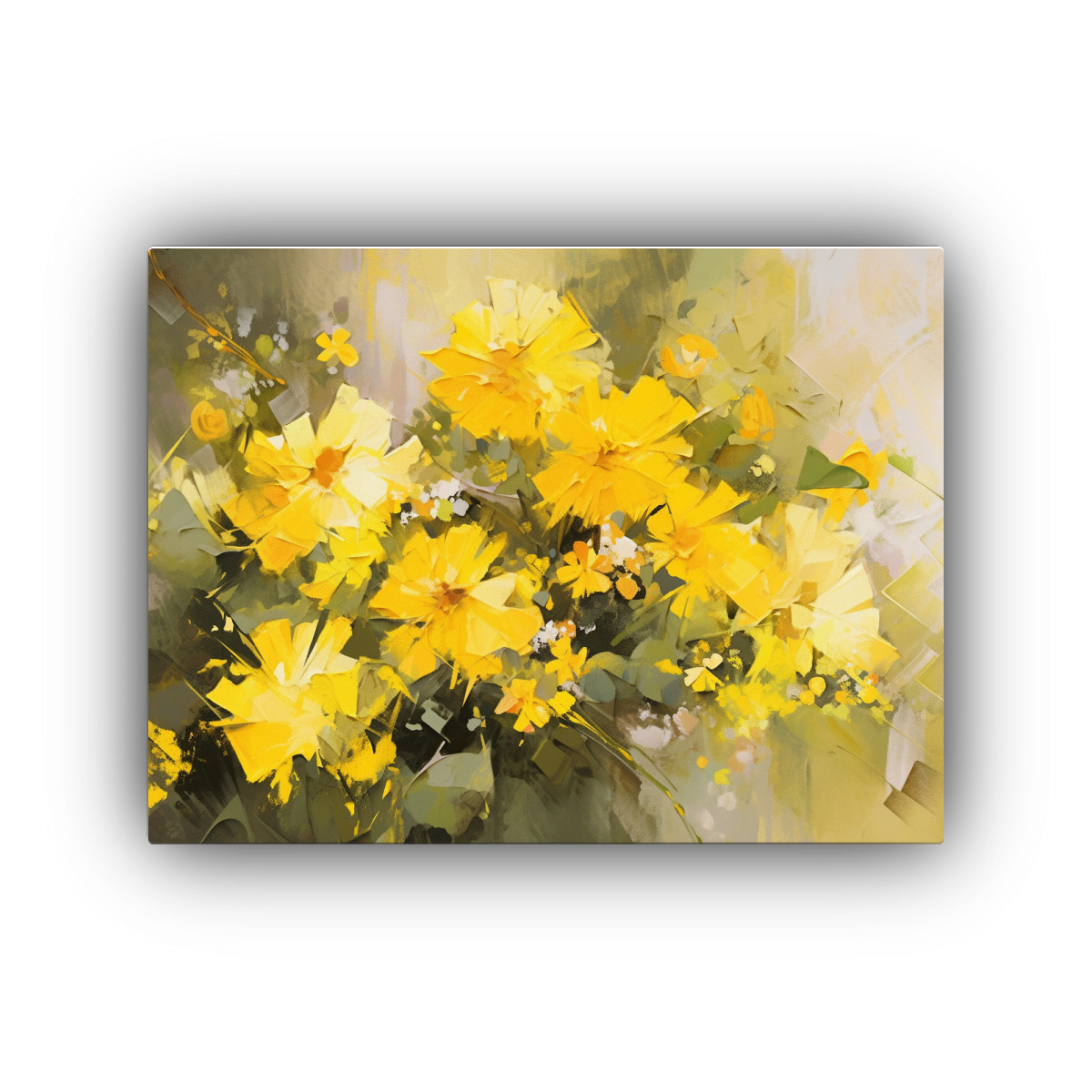 Cuadro Decorativo De Flores Amarillas En Lienzo - DecoCuadros