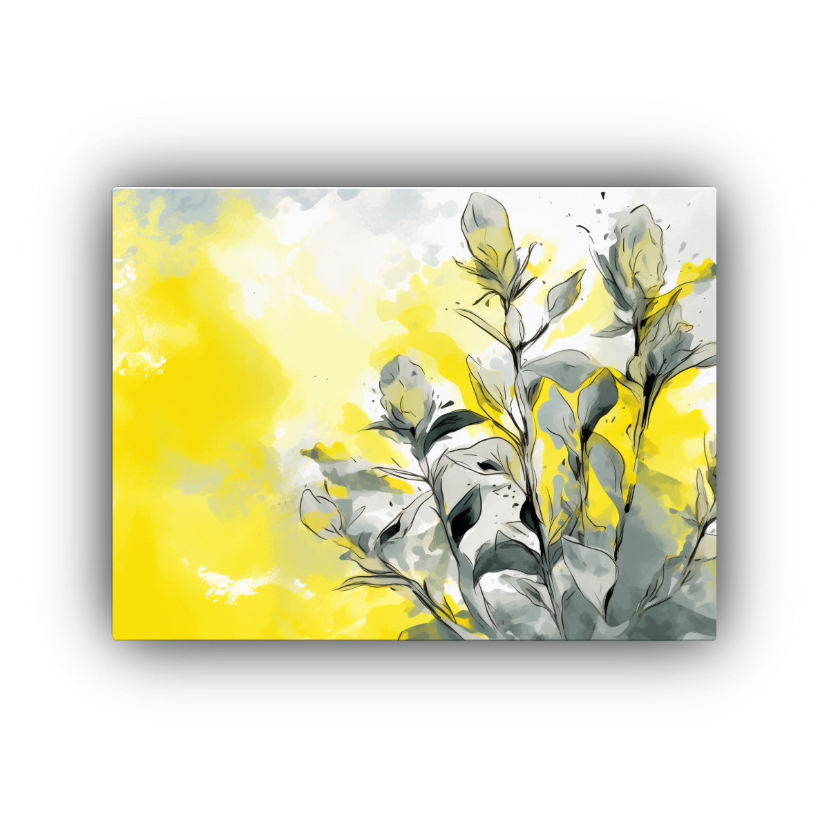 Cuadro Conceptual En Amarillo Y Blanco - Compra Online - Decocuadros