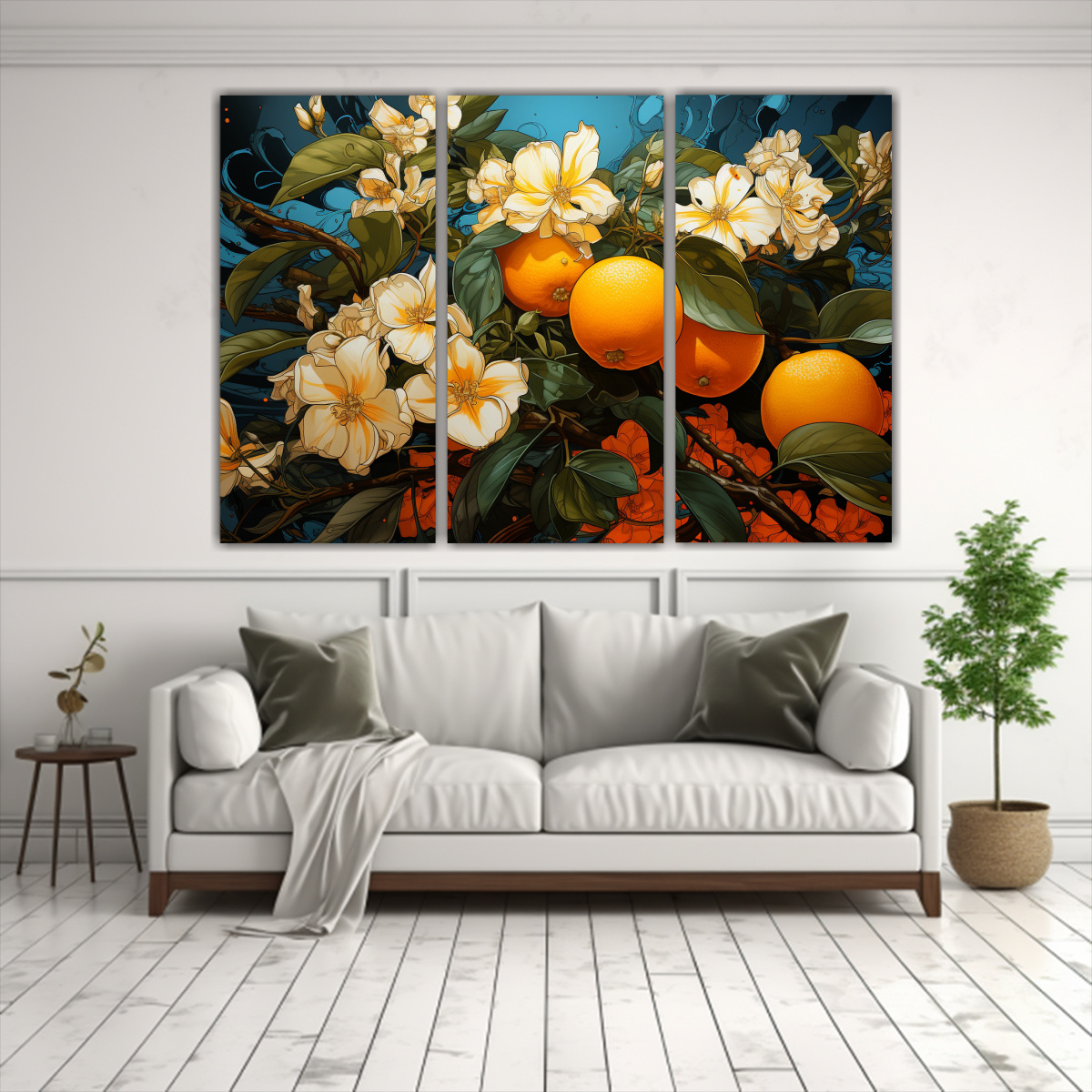 Cuadro Decorativo Naranjo En Colores Vibrantes - DecoCuadros