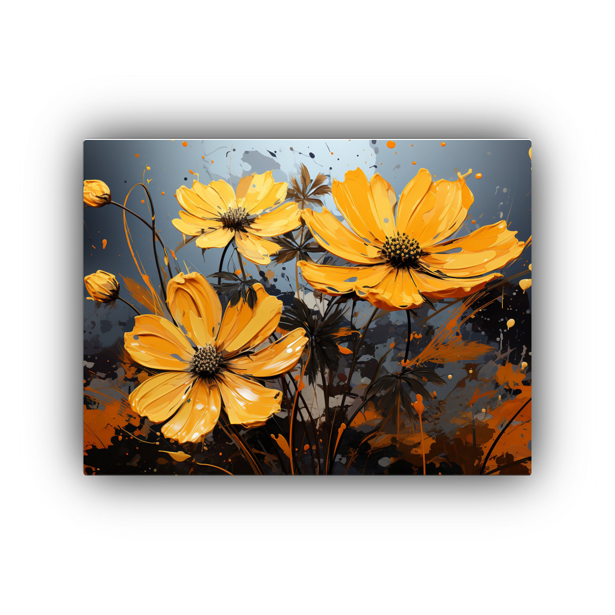Cuadro Decorativo Con Relieve De Hierbas De Caléndula En Colores ...
