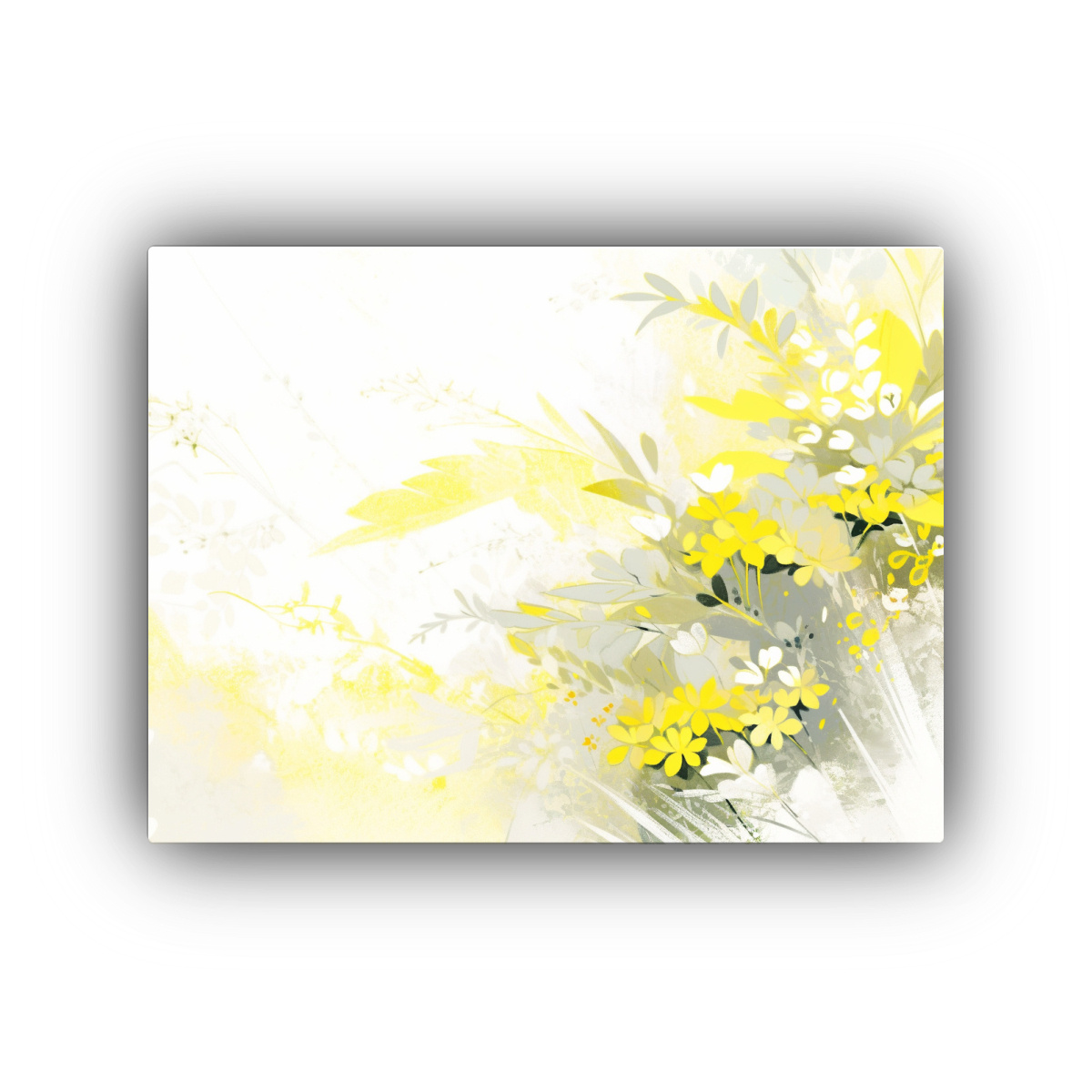 Cuadro Decorativo Neonoir Amarillo Y Blanco En DecoCuadros