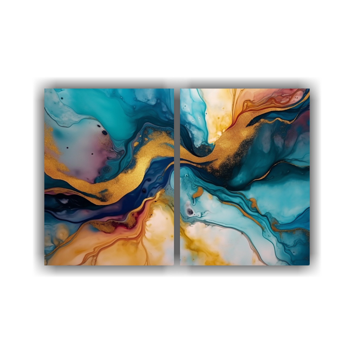 Cuadro Abstracto Equilibrio Visual Textura Arte Fluida - Decocuadros