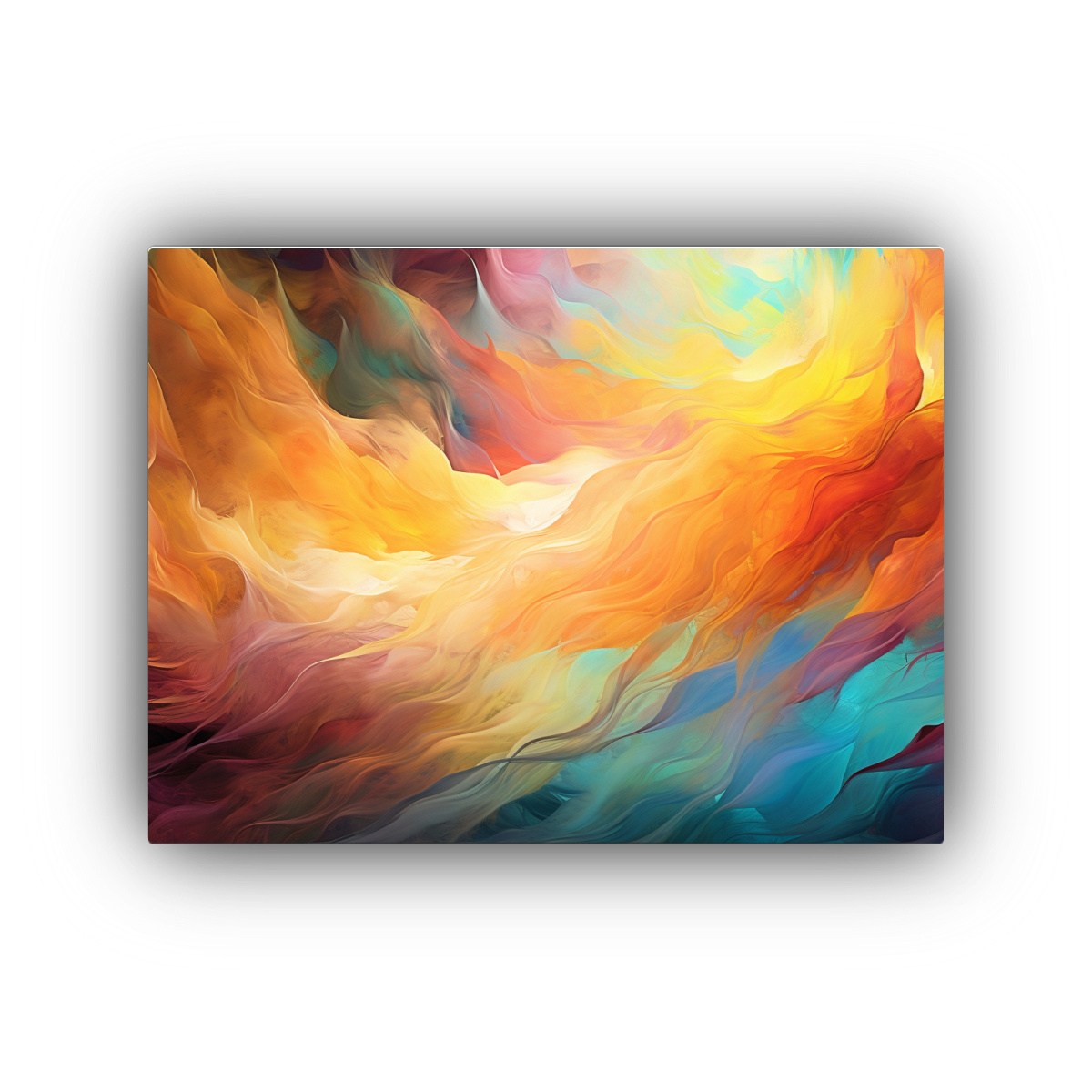 Cuadro Abstracto En Bastidor Con Composición Equilibrada Y Colores Varios - DecoCuadros