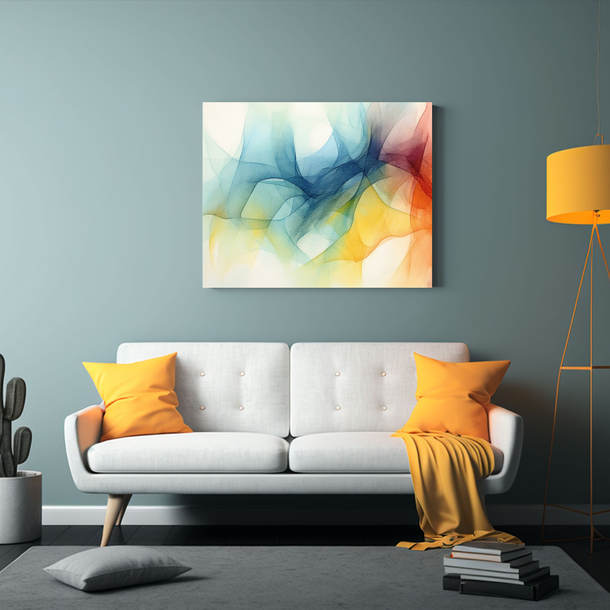 Cuadro Abstracto En Lápiz: Transición De Degradado En Arte Decorativo - Decocuadros