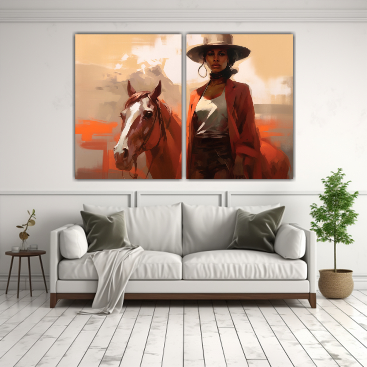 Cuadro De Lienzo: Arte Abstracto De Mujer Negra Con Vestido - DecoCuadros