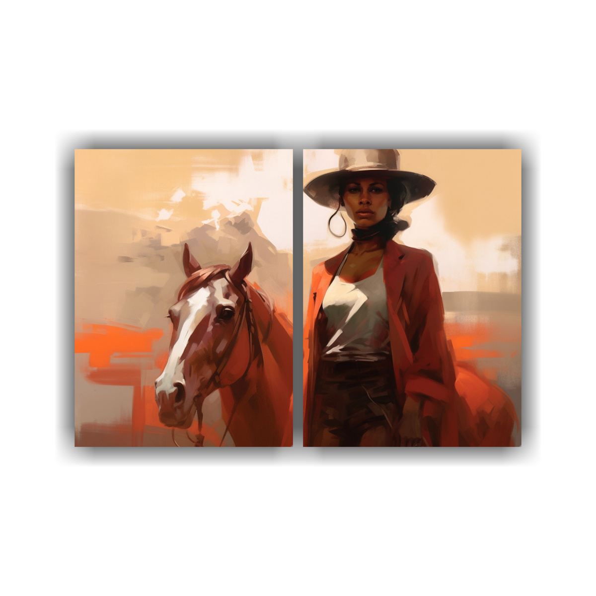 Cuadro De Lienzo: Arte Abstracto De Mujer Negra Con Vestido - DecoCuadros