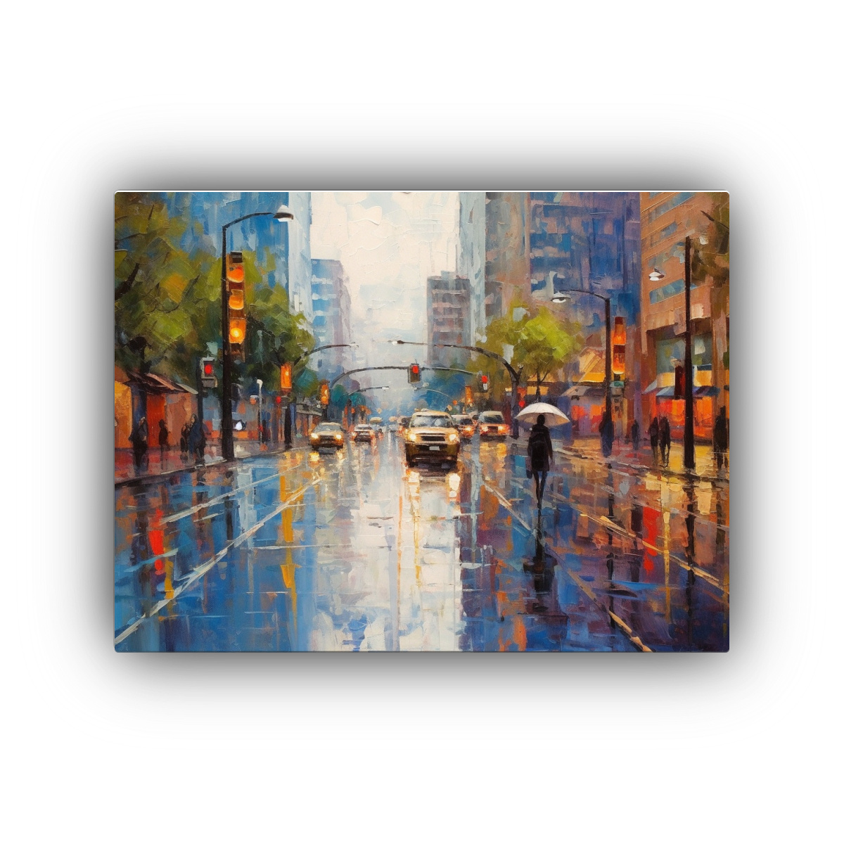Cuadro Decorativo De Alta Resolución - Impresionista Lluvioso - Decocuadros