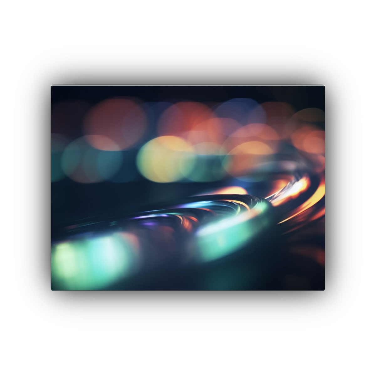 Cuadro Escenario Minimalista En Fondo Negro Con Colores Abstractos ...