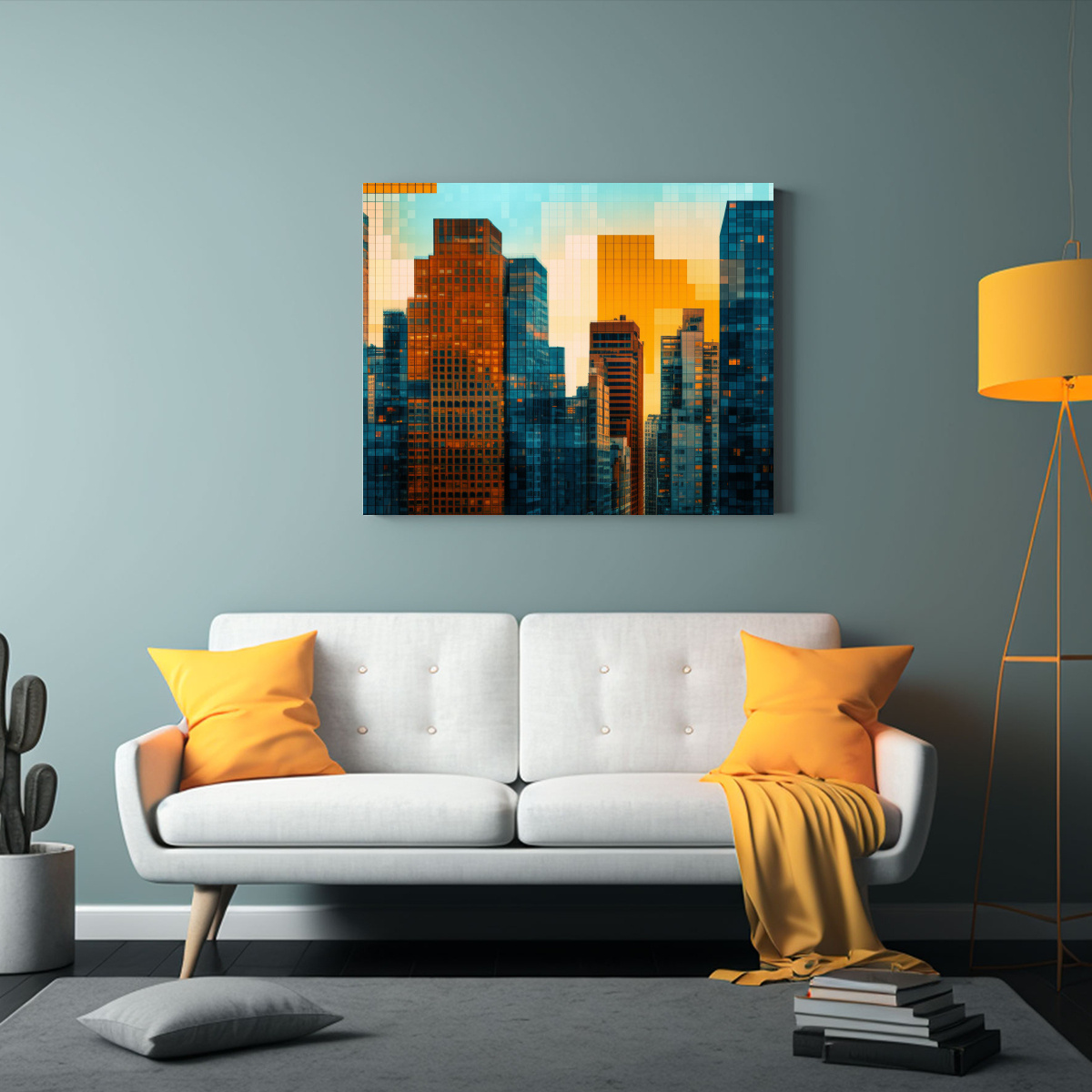 Cuadro Inspirador De Ciudad Moderna En Estilo De Paneles Múltiples - Decocuadros