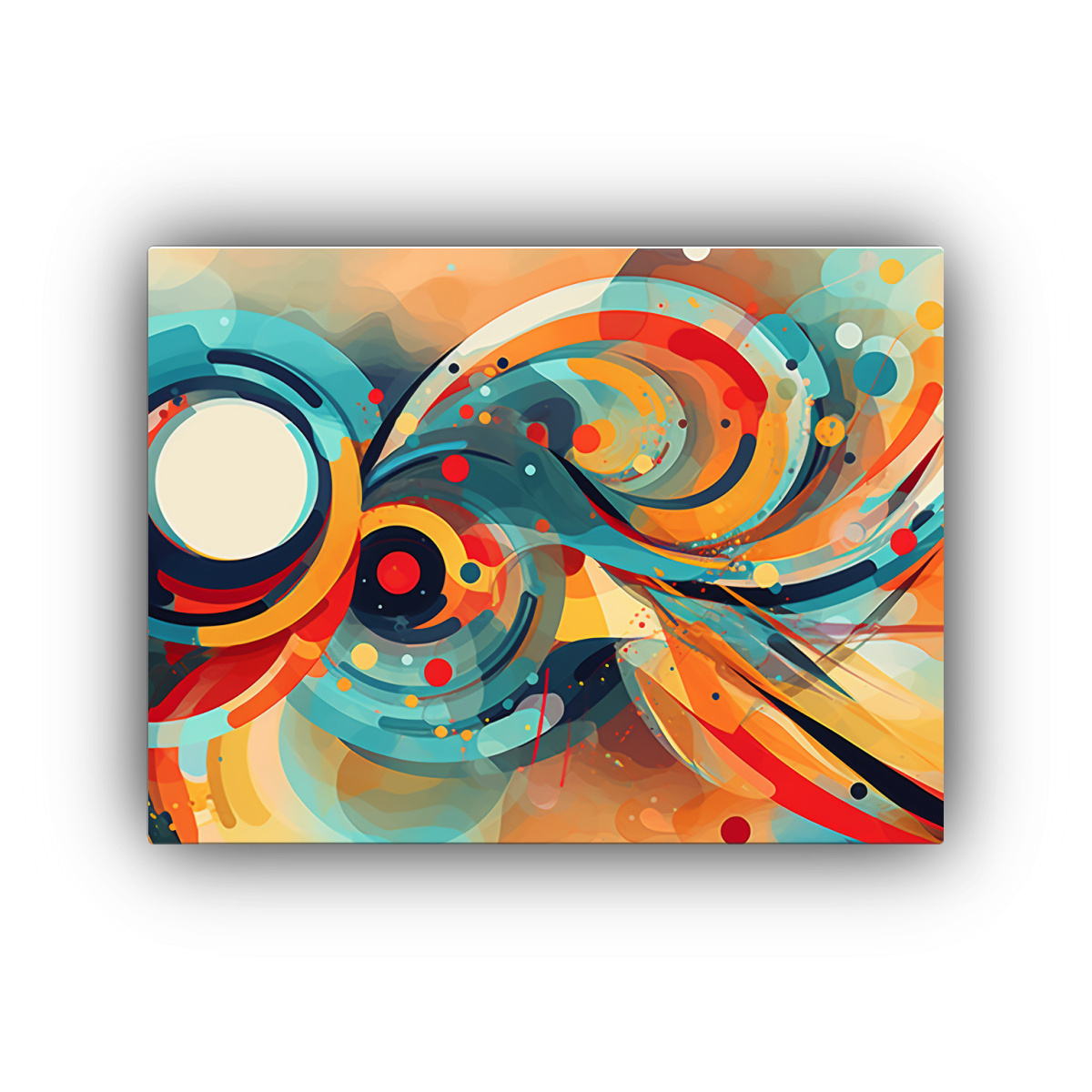 Cuadro Abstracto Vintage: Diseño Expresivo, Energético Y Colorido - Decocuadros