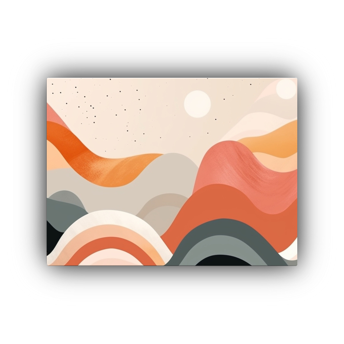 Cuadro Vintage Minimalista Con Poder En Fondo Abstracto Boho - DecoCuadros