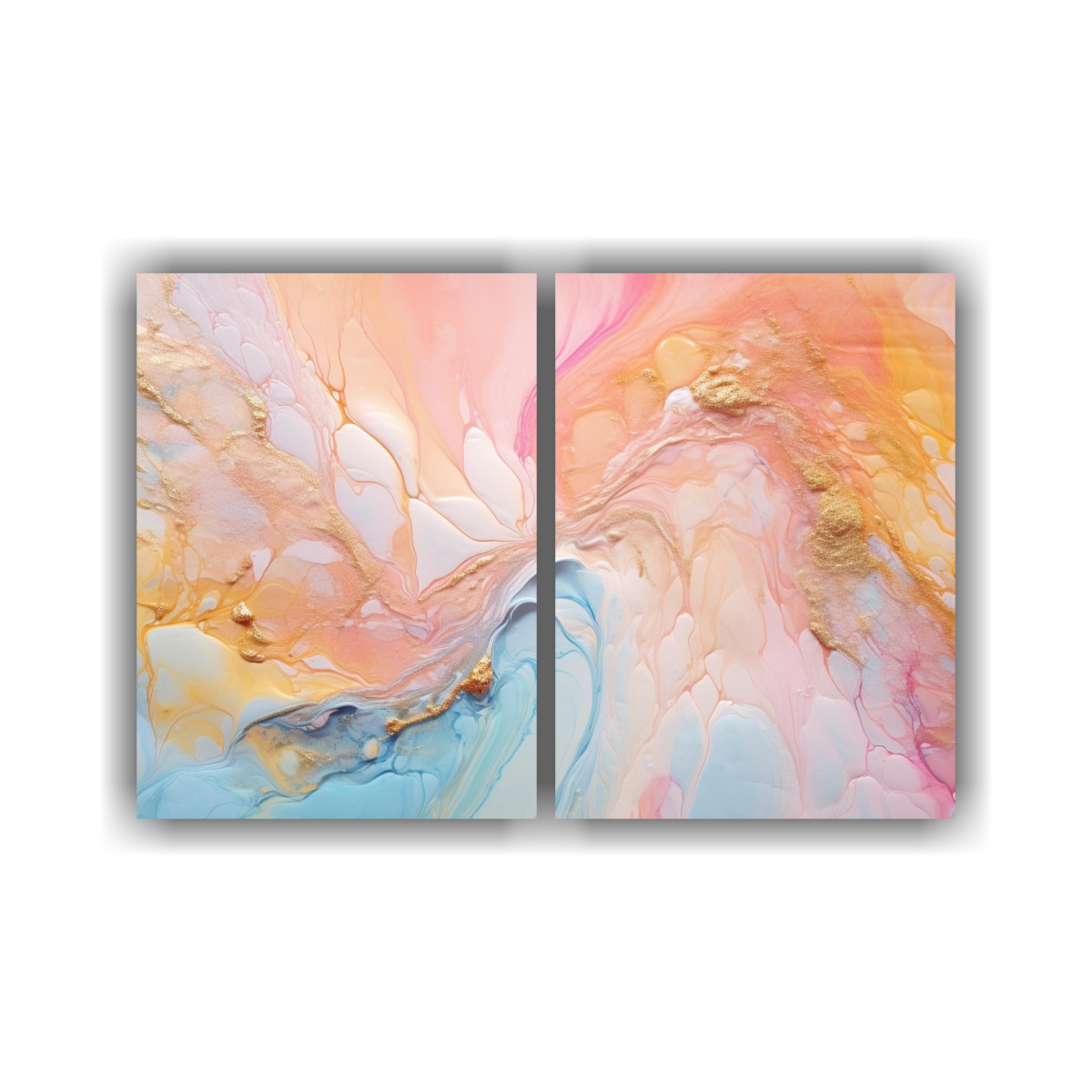 Lienzos De Tela Abstracta Marbling Alcohol - Set 2 ¡Compra Ahora ...