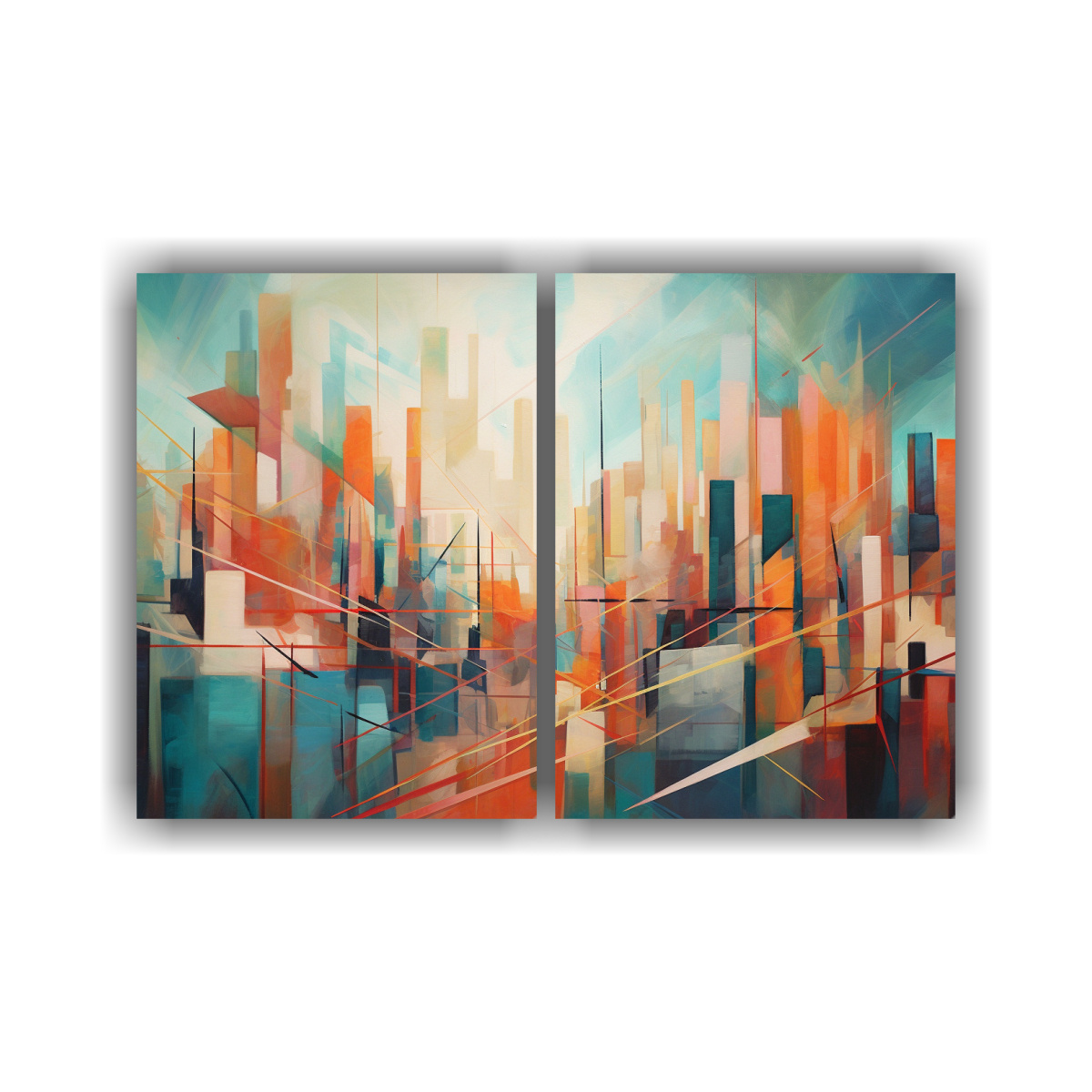 Conjunto De Cuadros Abstractos En Lienzo: Compra Online En DecoCuadros