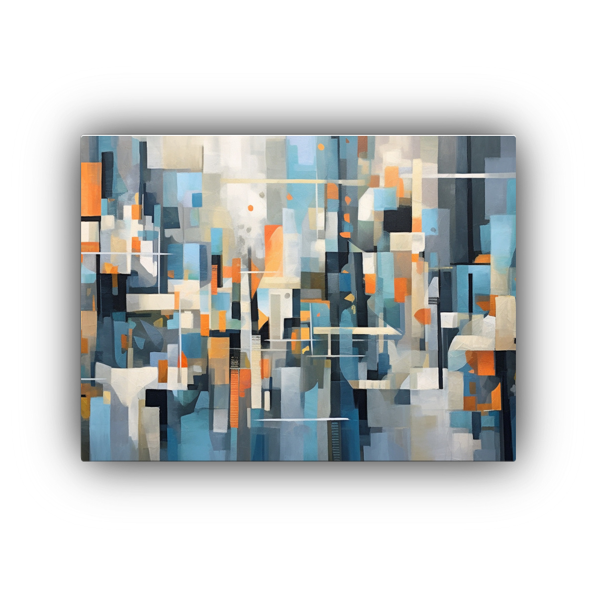 Cuadro Abstracto Geométrico En Estilo Estilo Óleo Sobre Lienzo - DecoCuadros